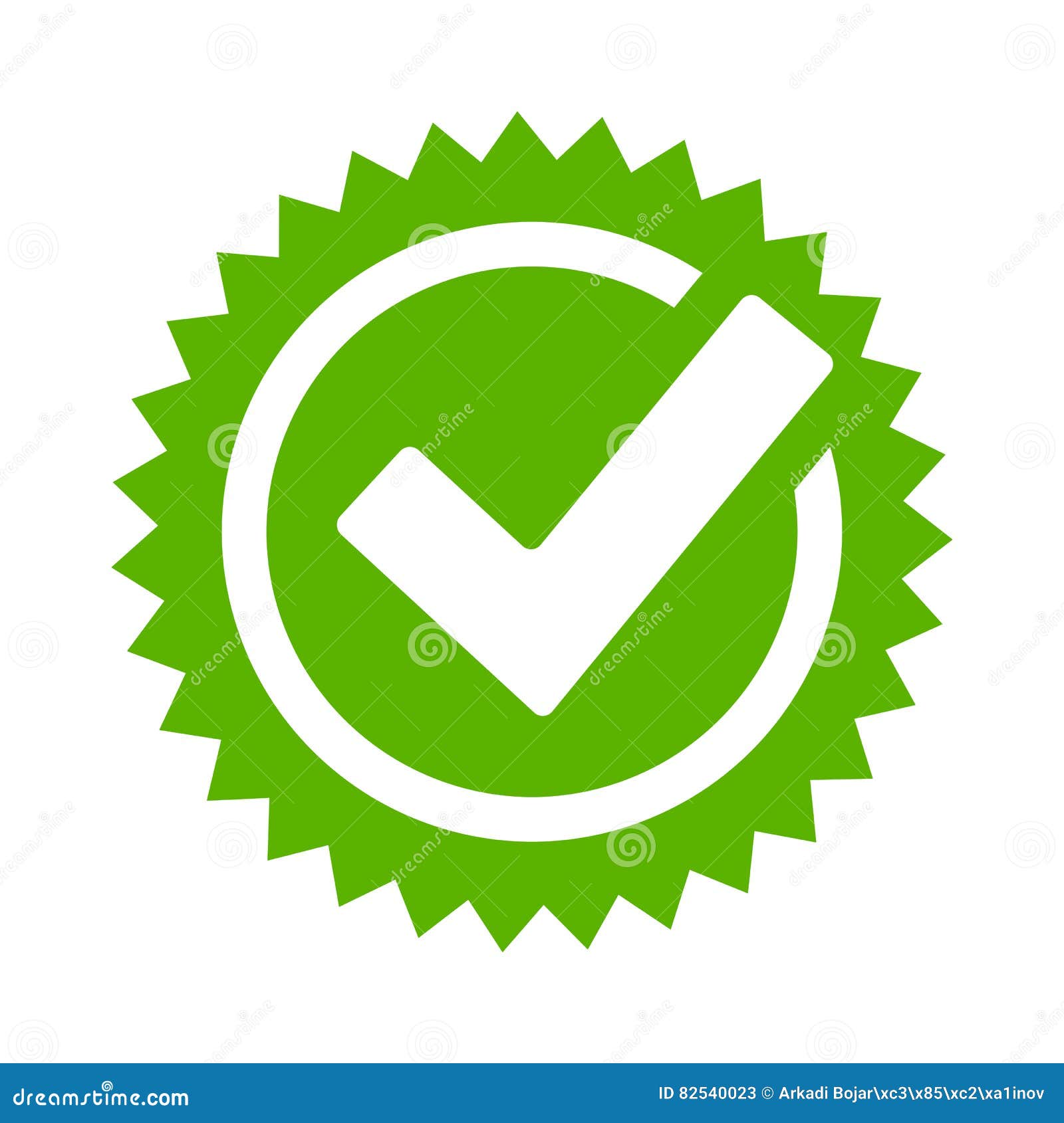 Tick Approval Logo Cartoon Vector | CartoonDealer.com #80921315