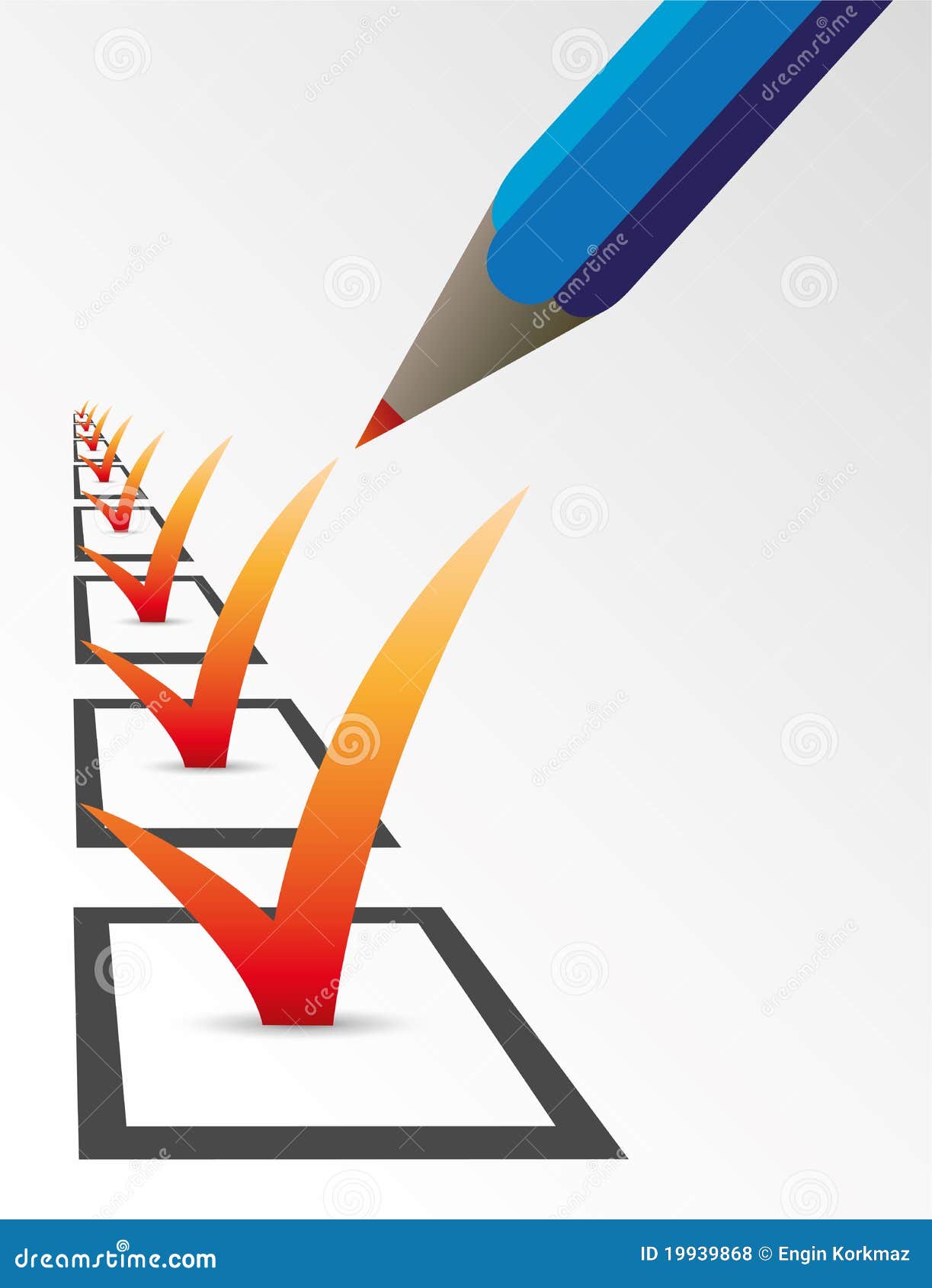 Tick the box stock vector. Illustration of progress, abstract - 19939868