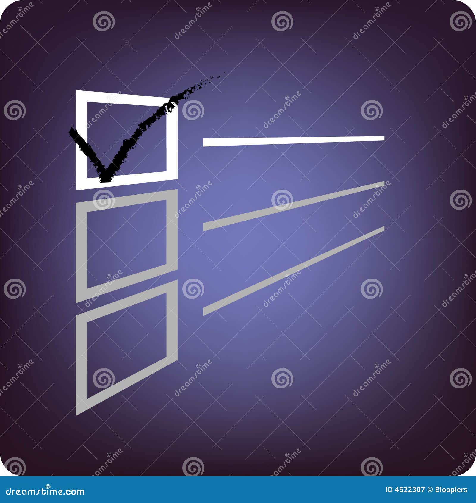 Tick box stock vector. Illustration of correct, black - 4522307