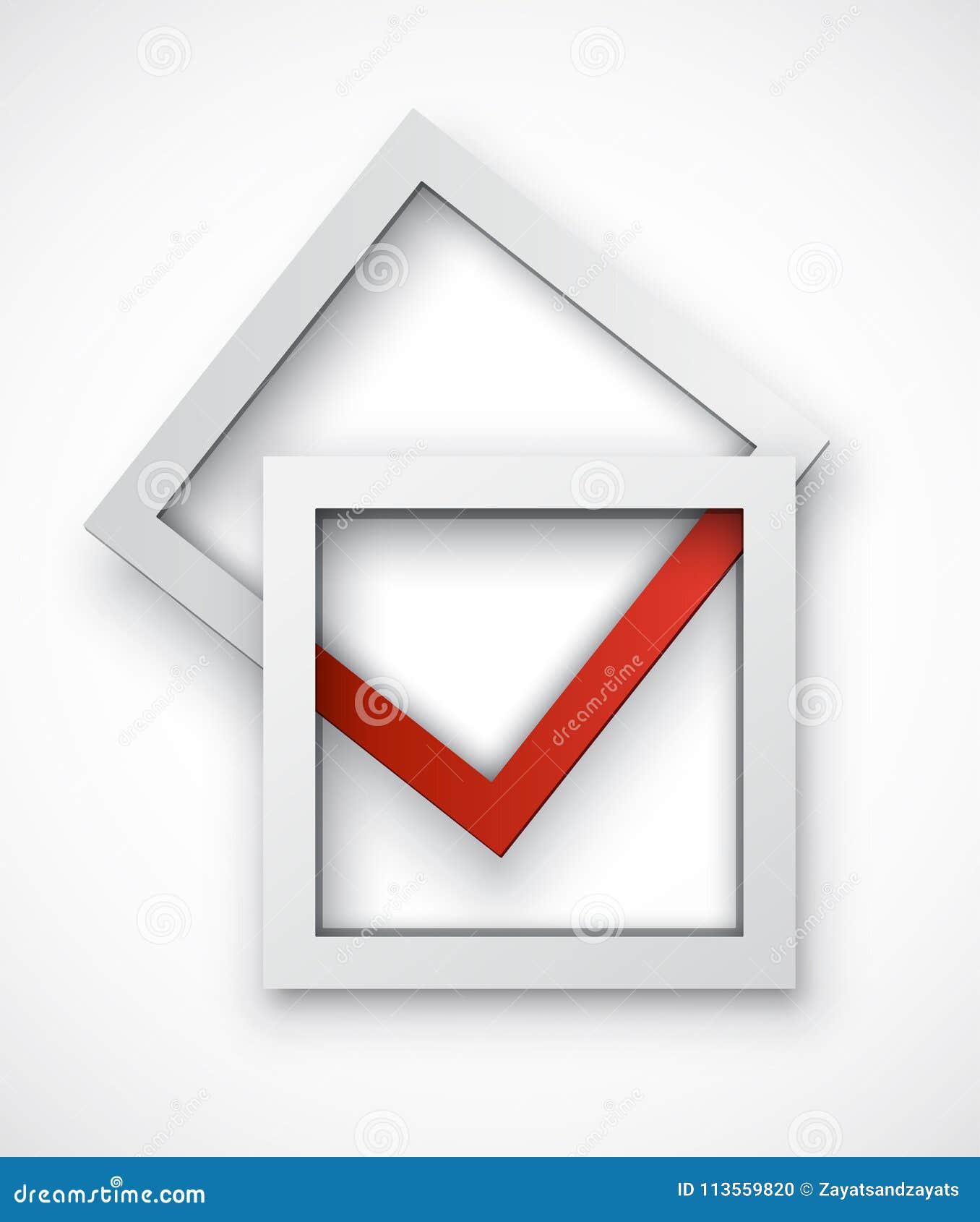 Tick box stock vector. Illustration of icon, realistic - 113559820