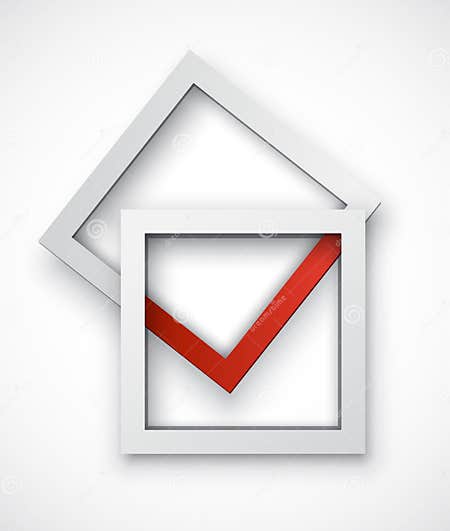 Tick box stock vector. Illustration of icon, realistic - 113559820