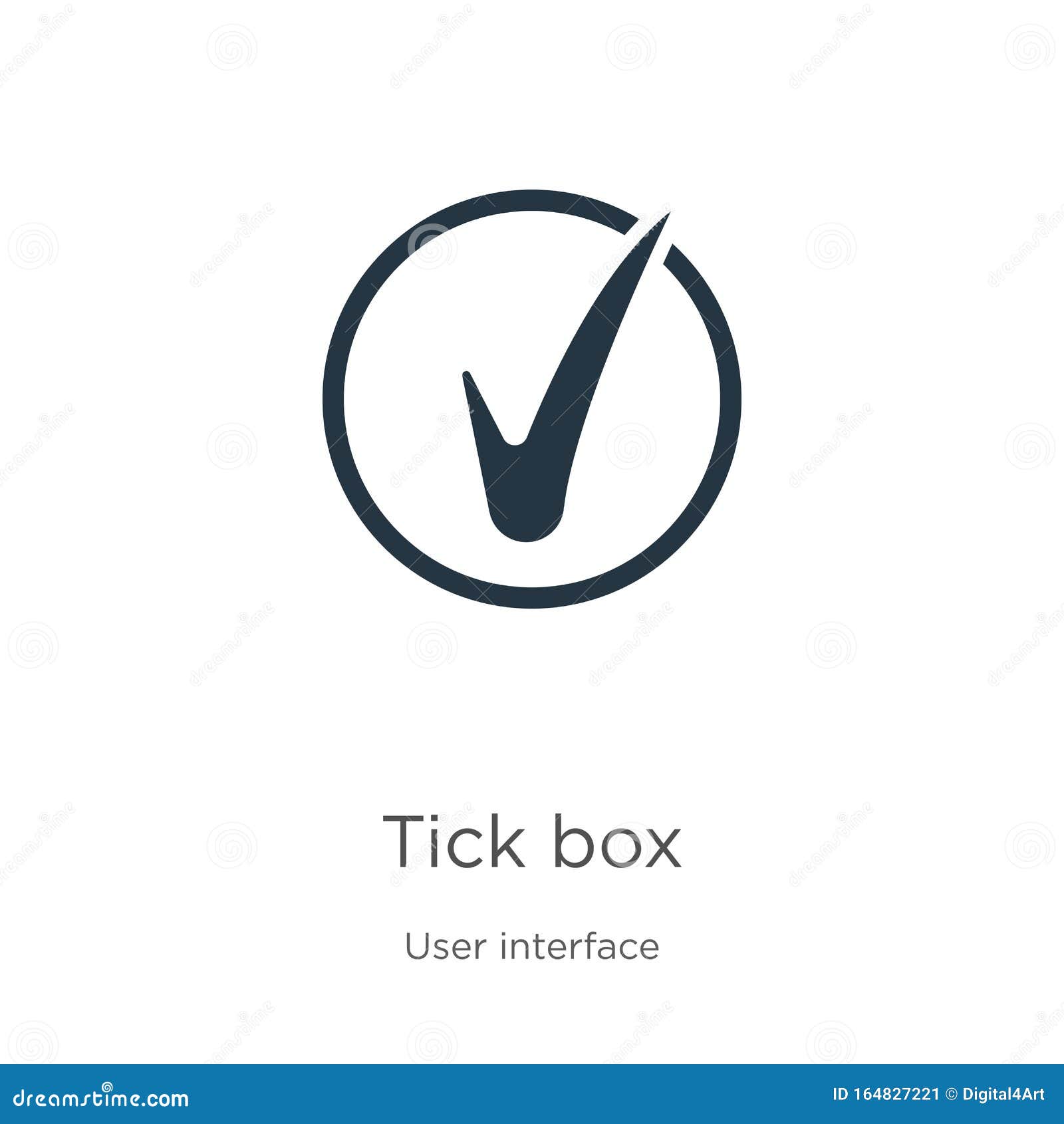 Tick Box Icon Vector. Trendy Flat Tick Box Icon from User Interface ...