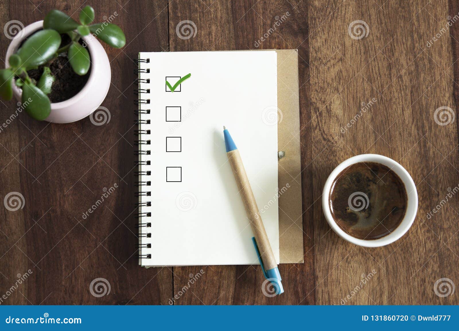 Tick box in notepad stock photo. Image of check, document - 131860720