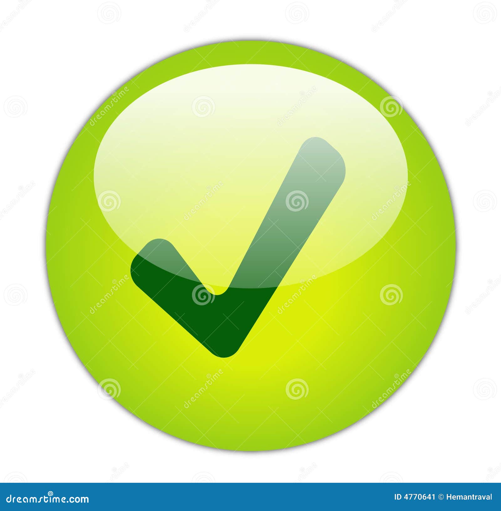 Tick Button stock illustration. Illustration of mark, approve - 4770641