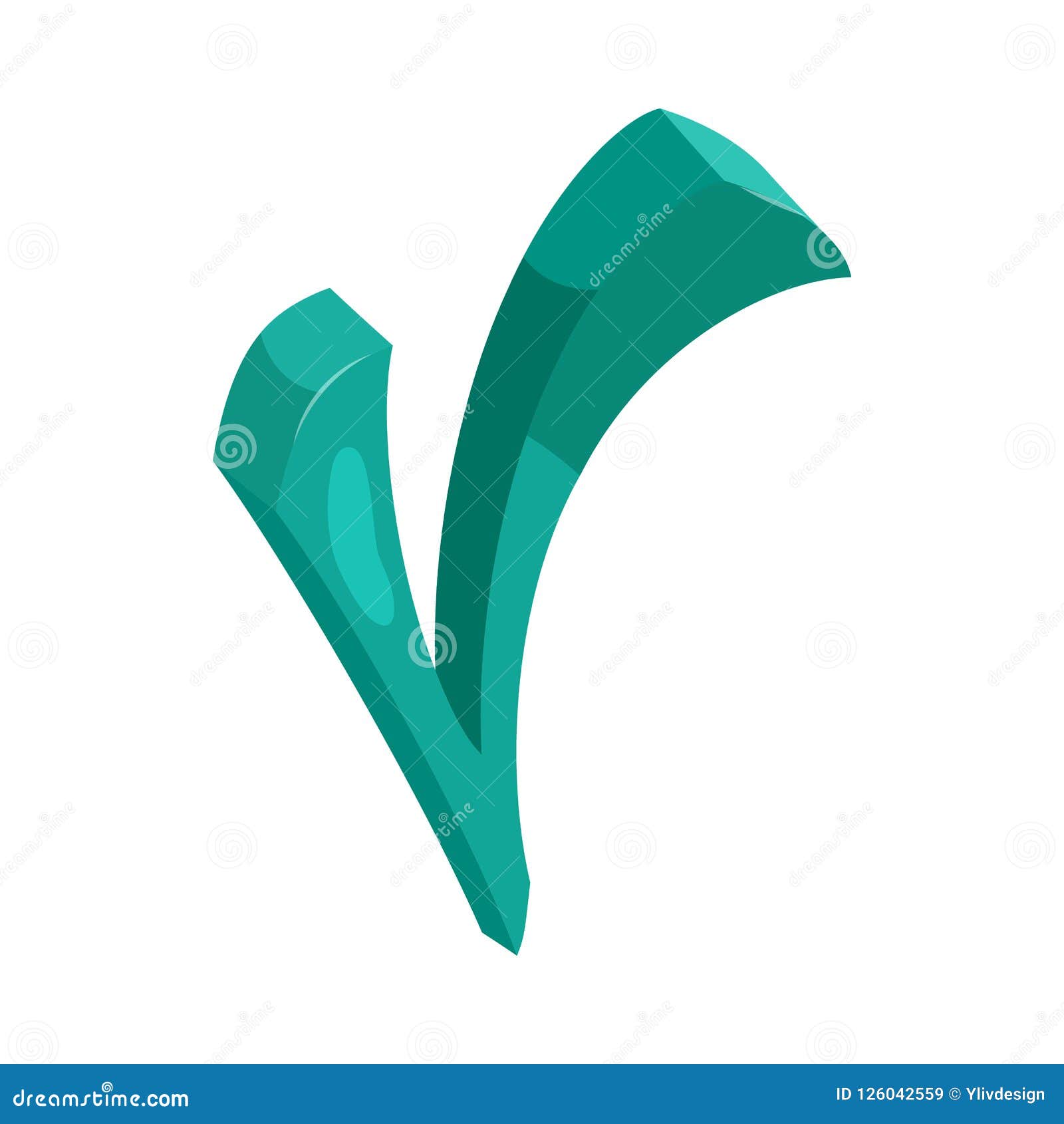 Tick, Check Mark Icon, Cartoon Style Stock Illustration - Illustration ...