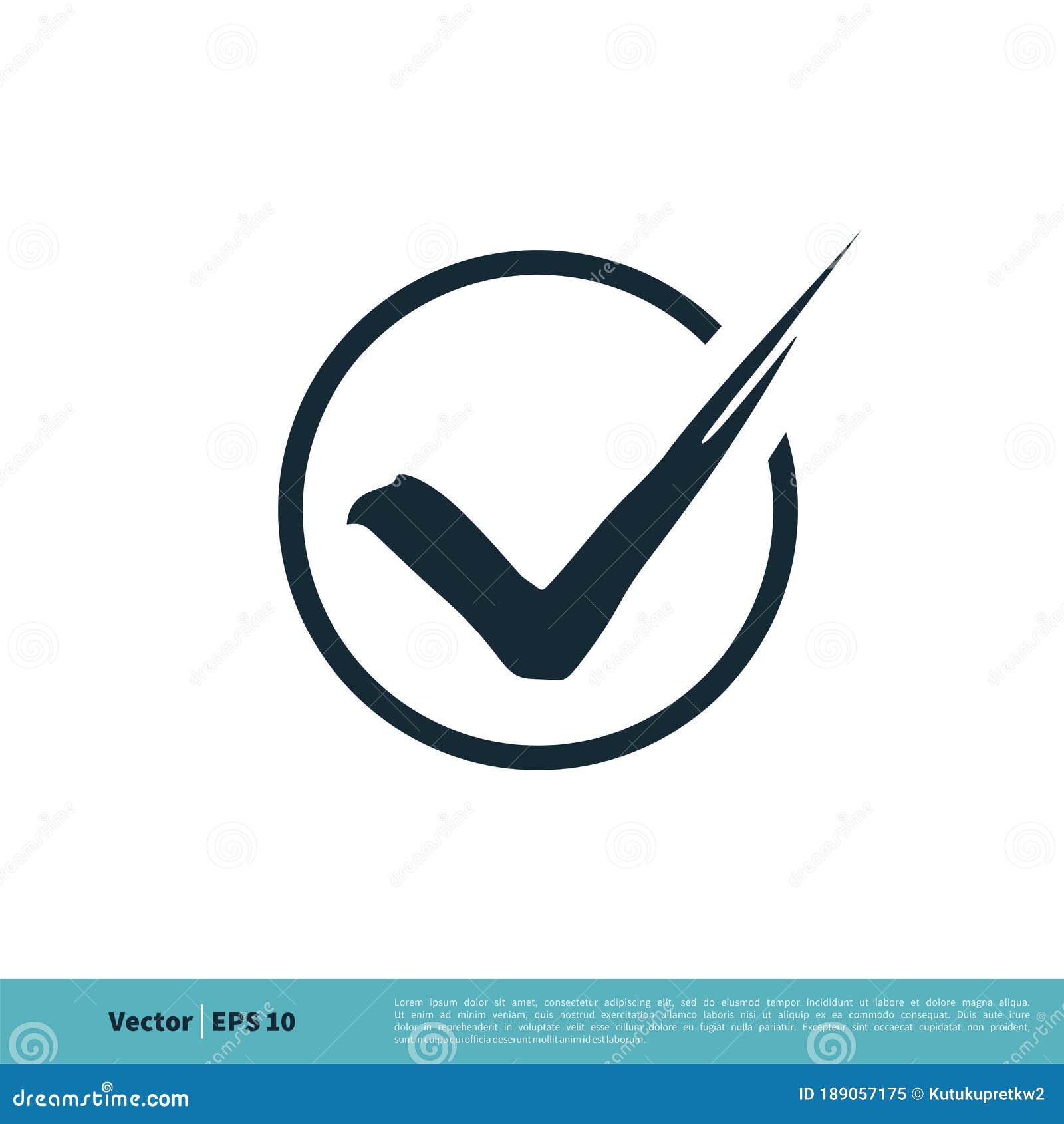 Tick Check Mark Icon Vector Logo Template Illustration Design. Vector ...