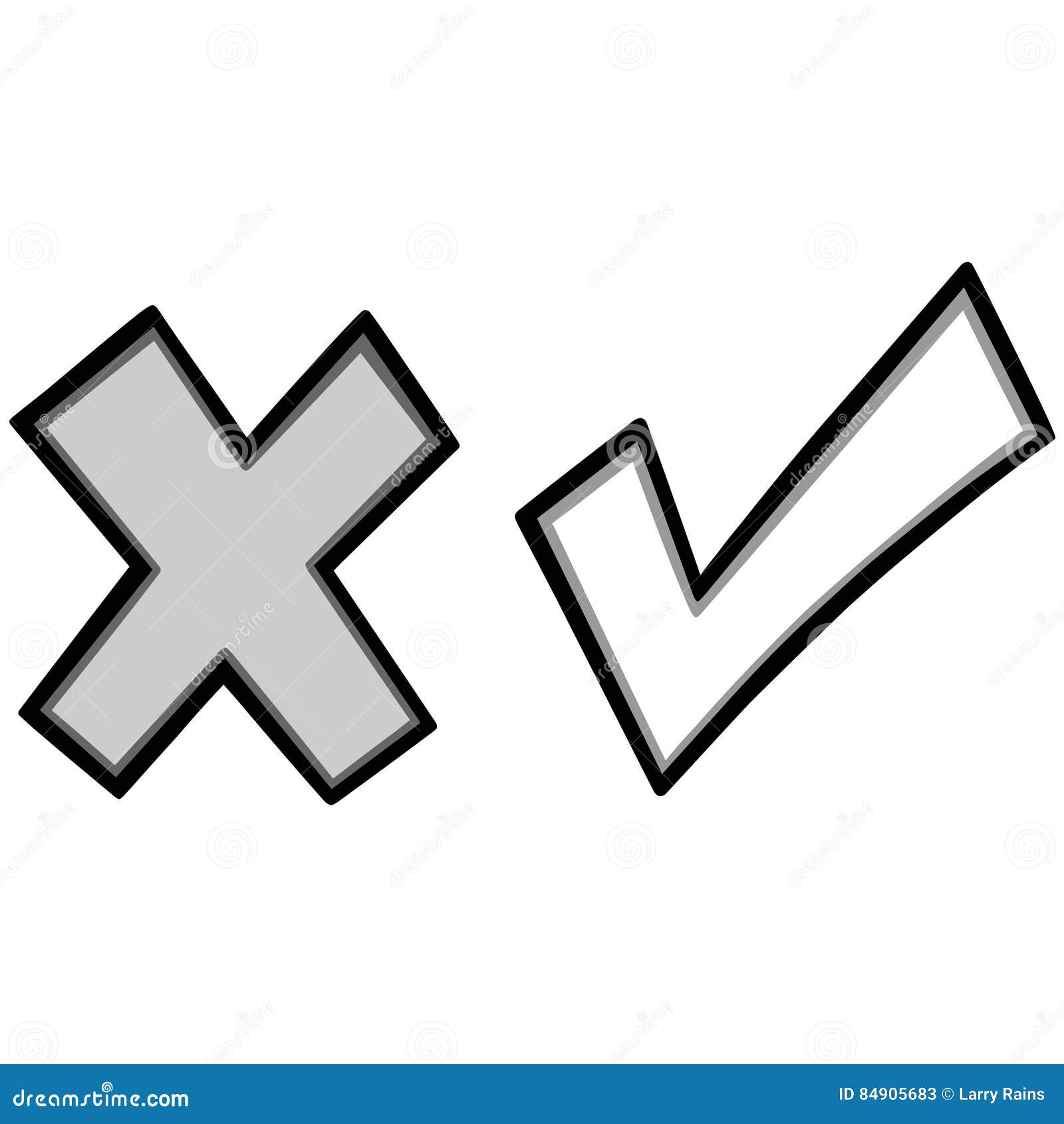 Tick Cross Icons Illustration Ilustración del Vector - Ilustración de ...