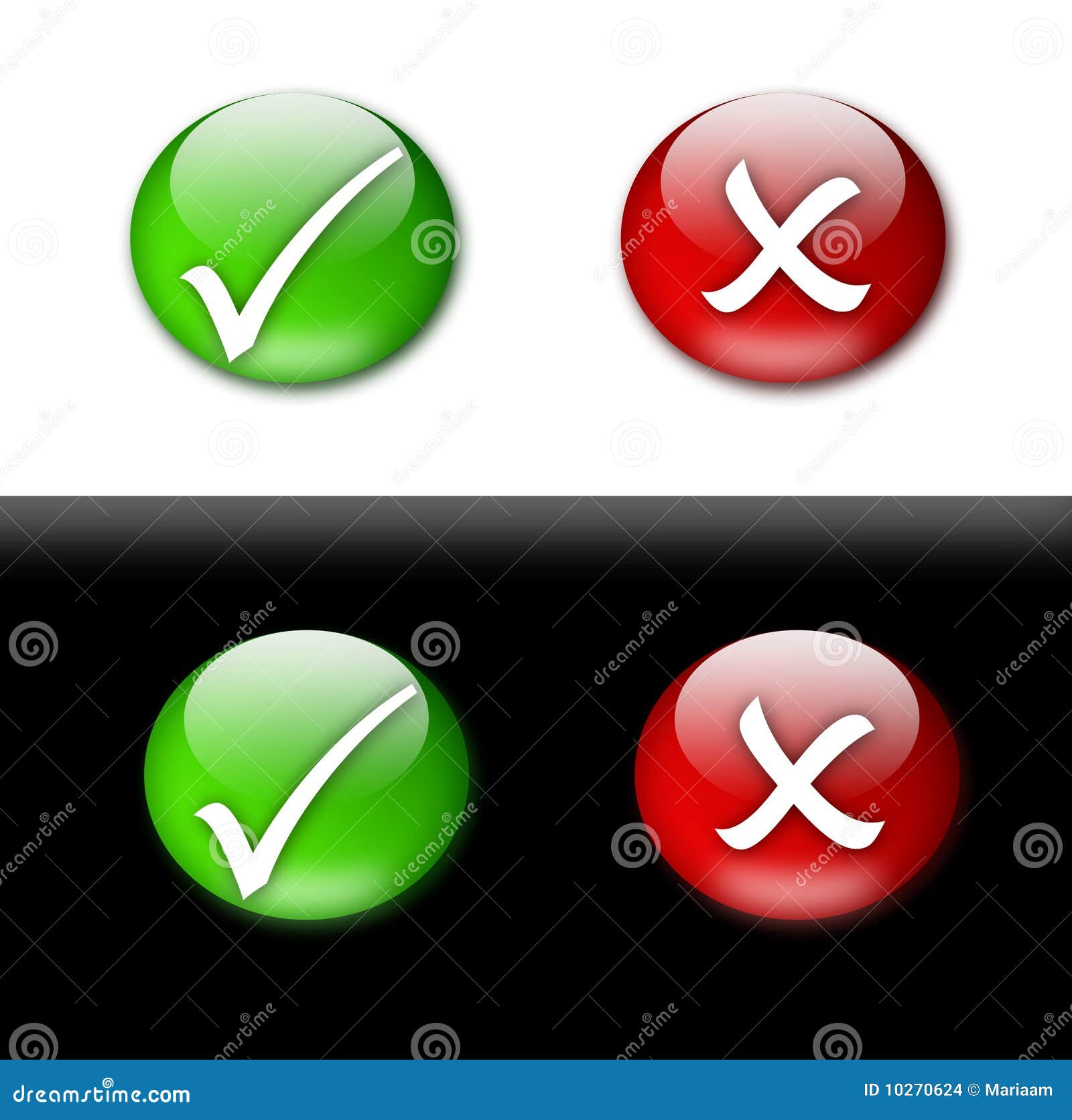 Tick and Cross Mark Buttons Stock Illustration - Illustration of round ... Tick and Cross Mark Buttons Stock Illustration - Illustration of round ...