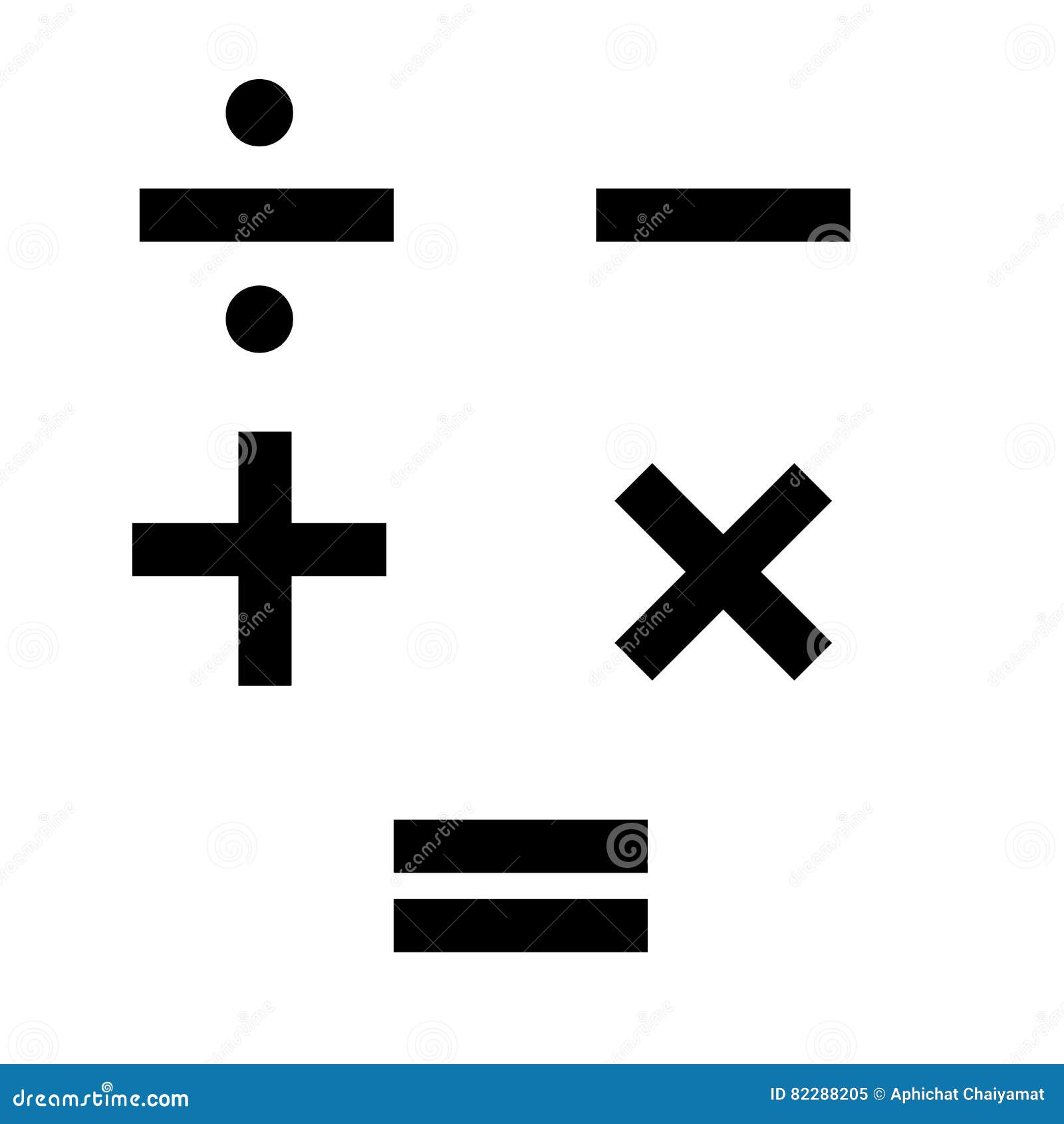 Tick, Cross, Plus, Minus Icon Set Stock Vector - Illustration of mark ...