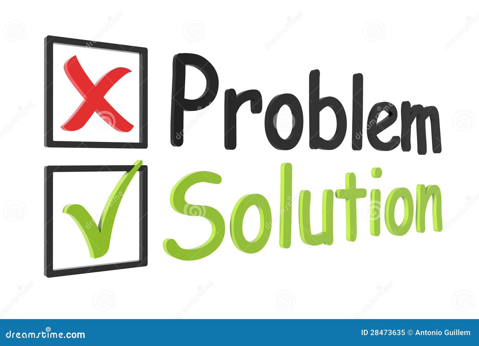 Problem And Solution Cartoon Vector | CartoonDealer.com #77274673