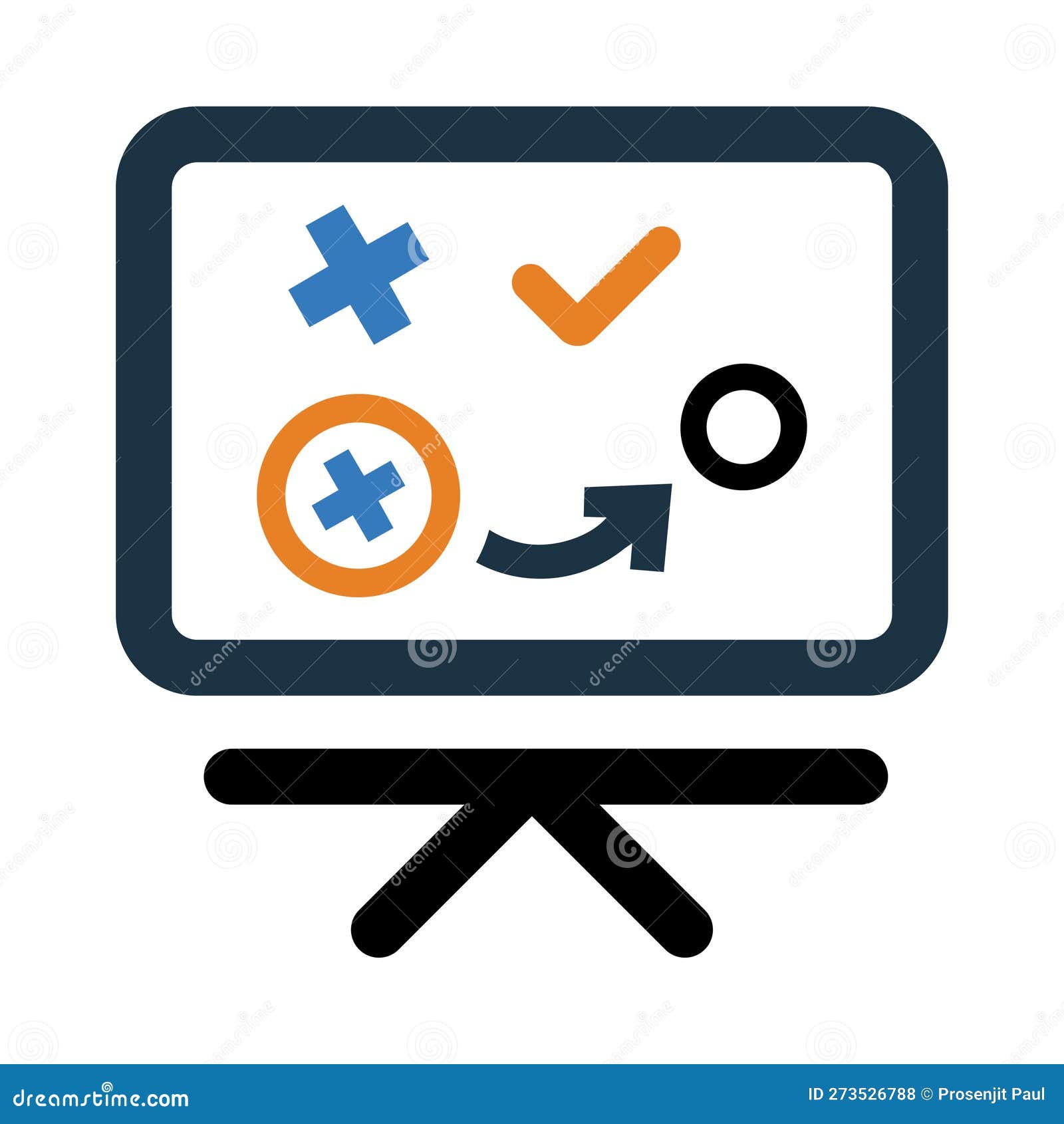 Tick, Cross, Problem Solving Presentation Icon Stock Vector ...