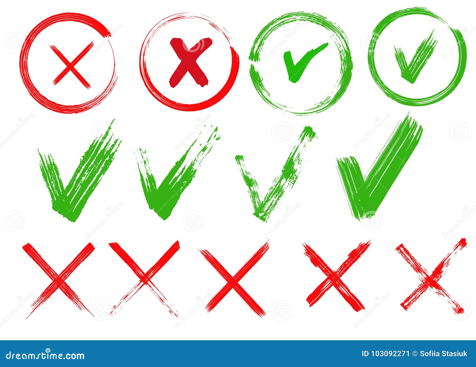 Tick and cross signs. stock vector. Illustration of clip - 103092271 Tick and cross signs. stock vector. Illustration of clip - 103092271