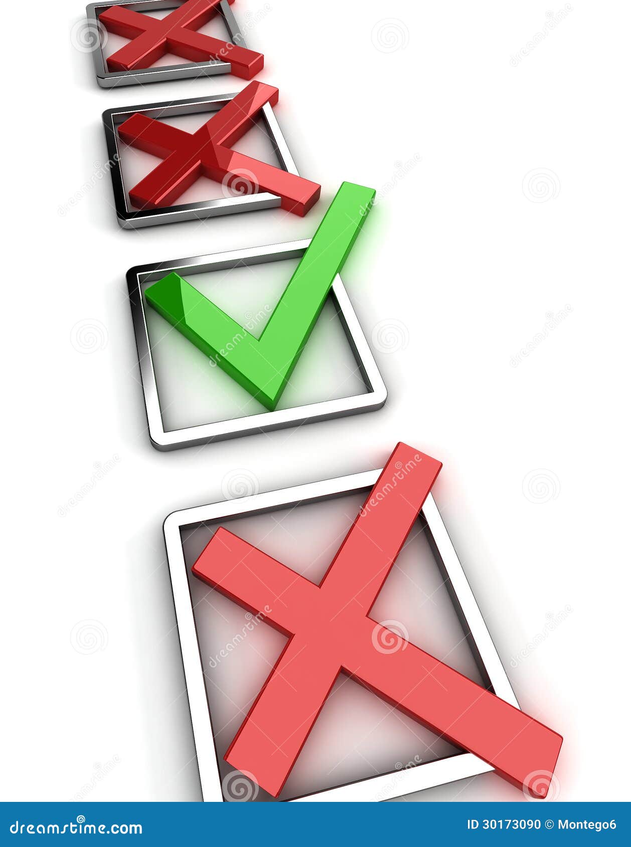 Tick among crosses stock illustration. Illustration of close - 30173090