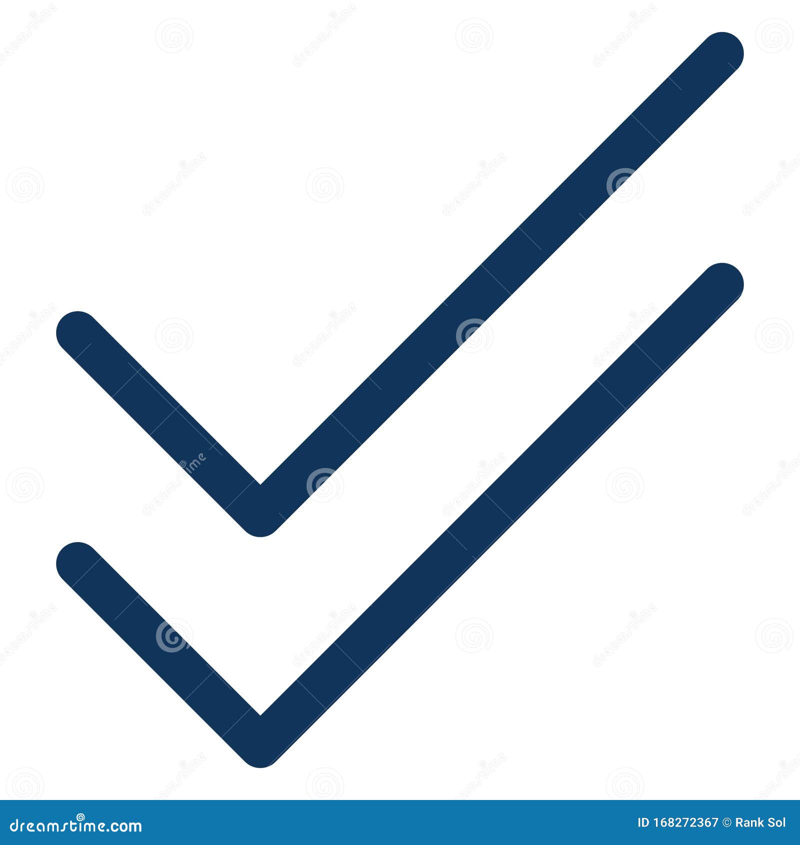 Tick, Double Tick Isolated Vector Icon Which Can Be Easily Modified or ...