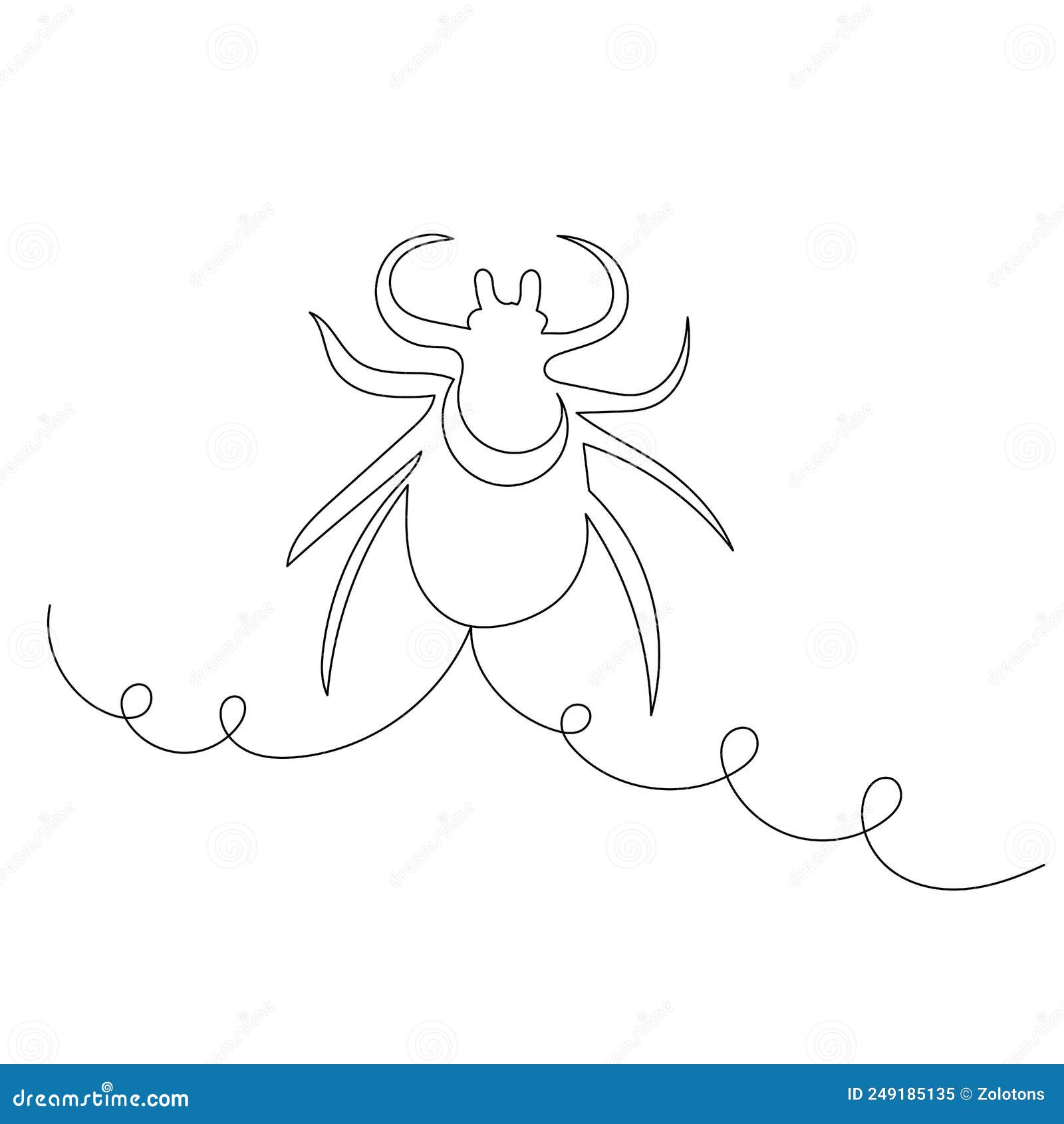 Tick Drawing by One Continuous Line Stock Vector - Illustration of ...
