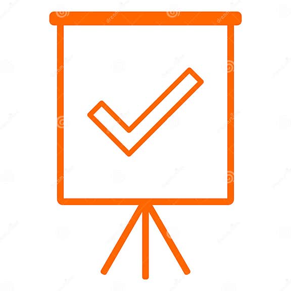 Tick and flipchart stock vector. Illustration of check - 172085331