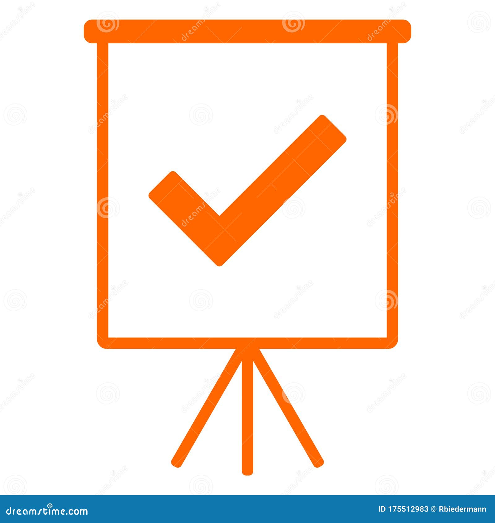 Tick and flipchart stock vector. Illustration of check - 175512983