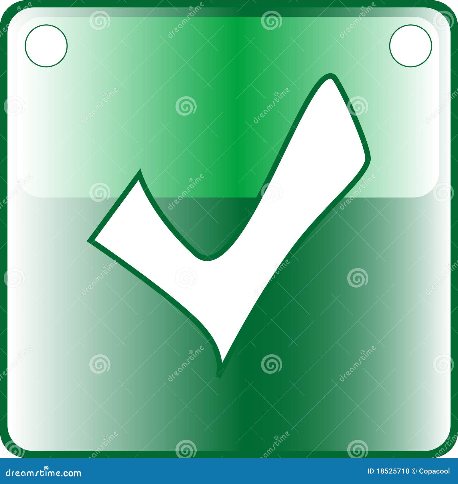 TICK green Button Web icon stock vector. Illustration of satisfied ...