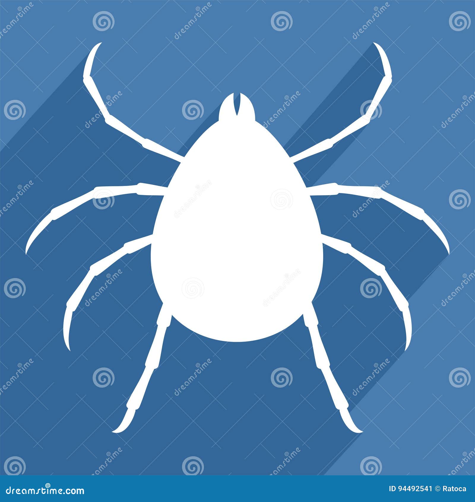 Tick icon stock vector. Illustration of animal, disease - 94492541