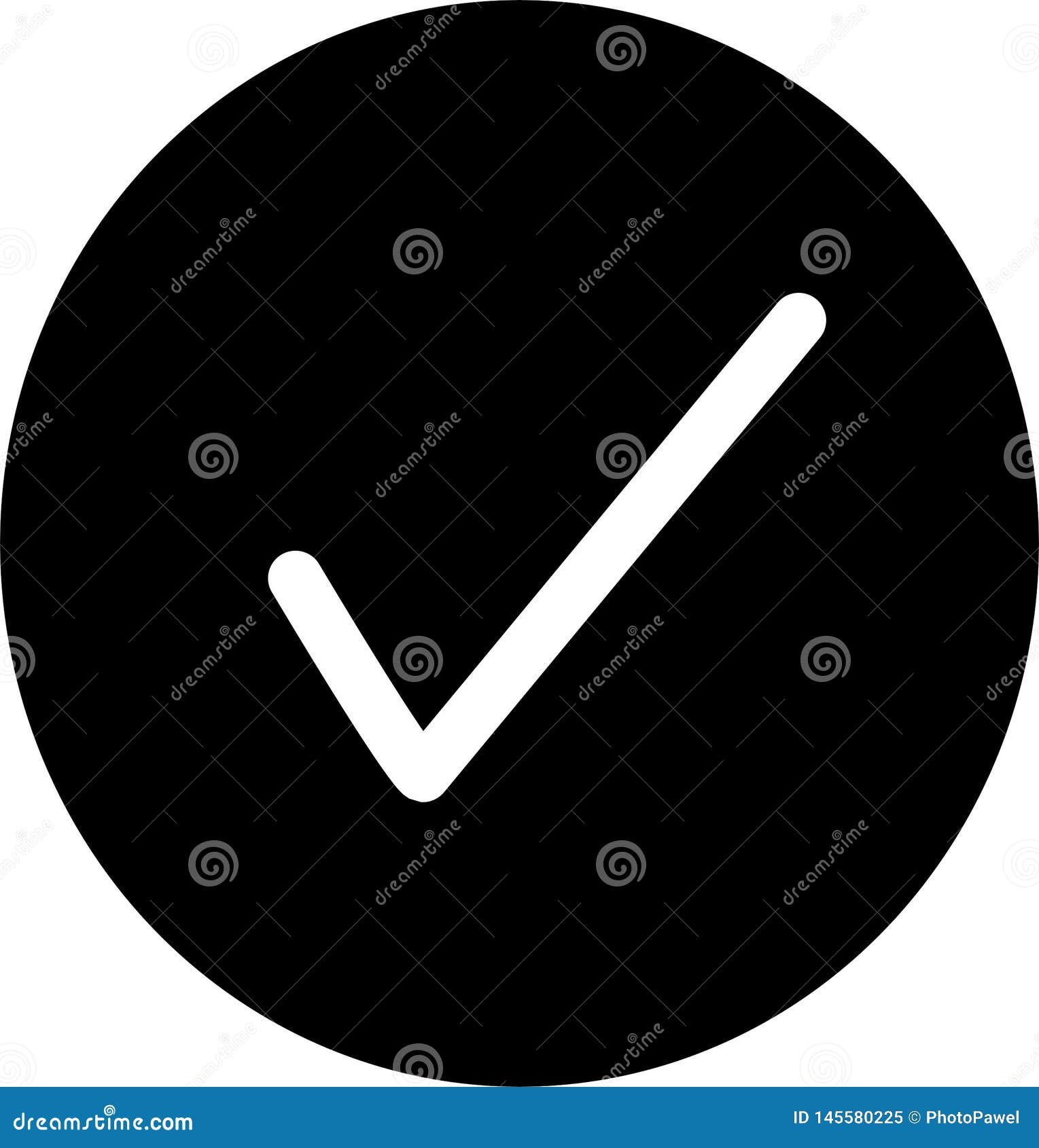 Tick Icon Simple Accept Sign Vector Stock Vector - Illustration of ...