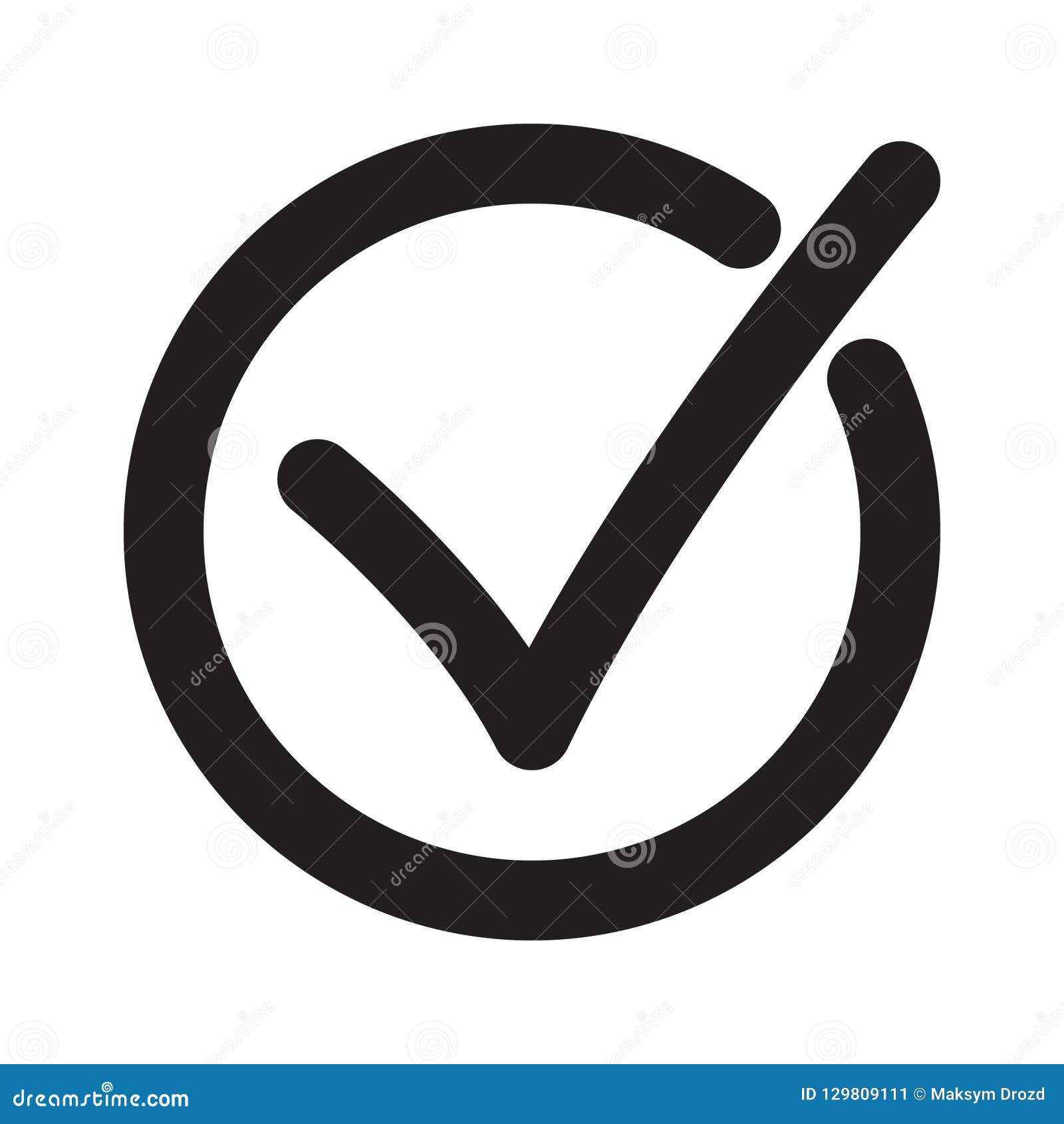 Tick Icon Vector Symbol, Checkmark Isolated on White Background ...