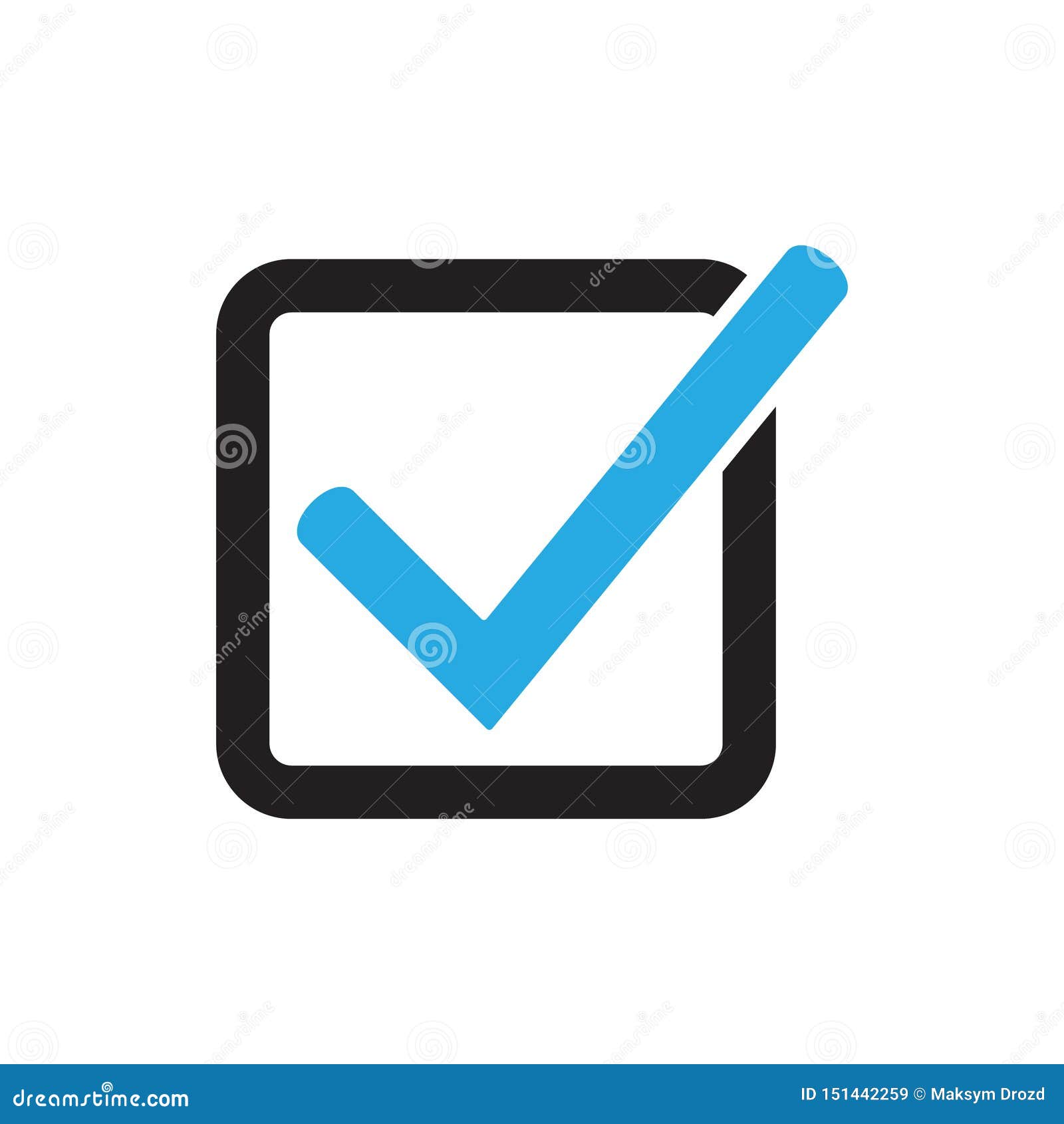 Tick Icon Vector Symbol, Checkmark Isolated on White Background ...