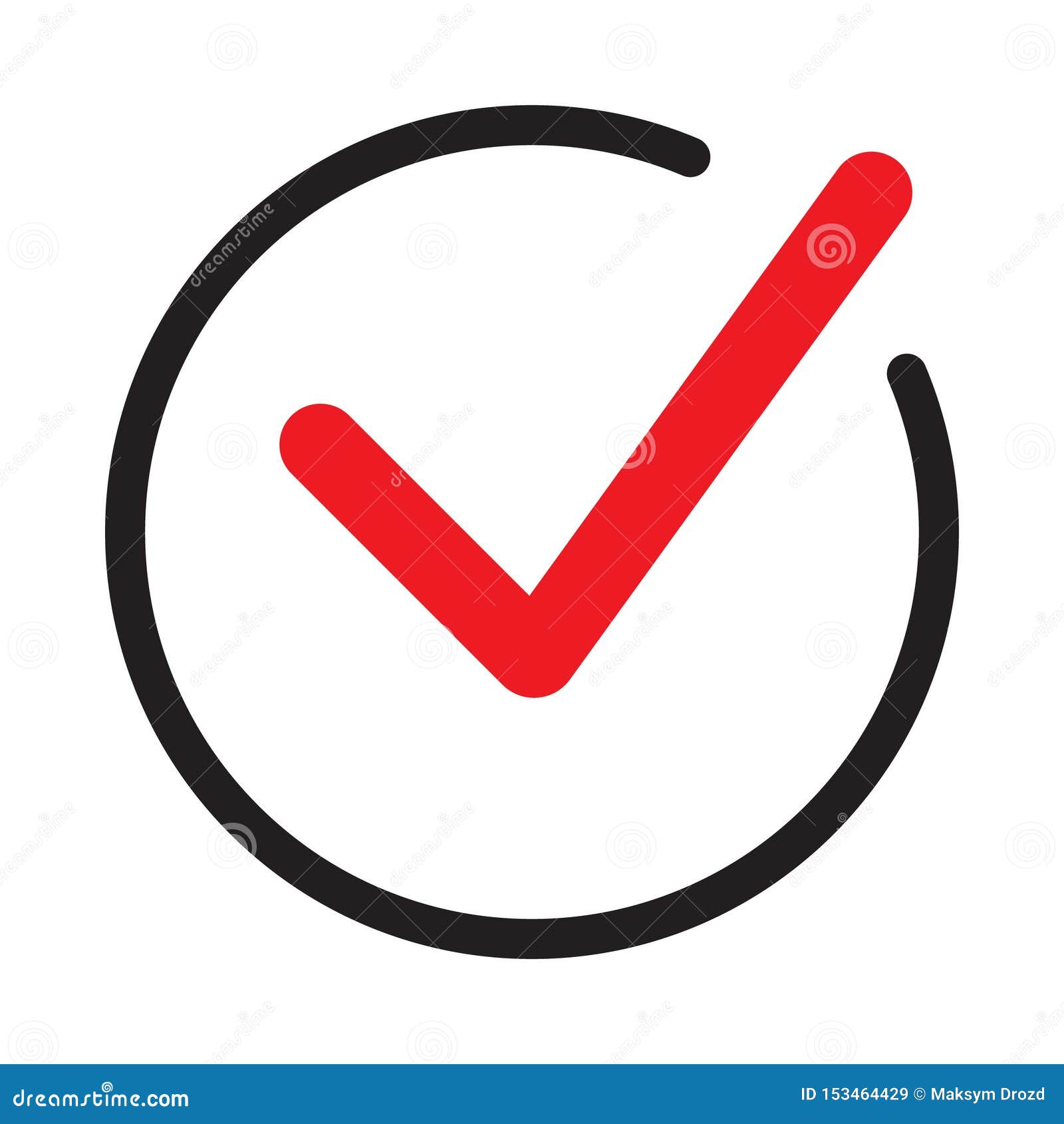 Tick Icon Vector Symbol, Checkmark Isolated on White Background ...