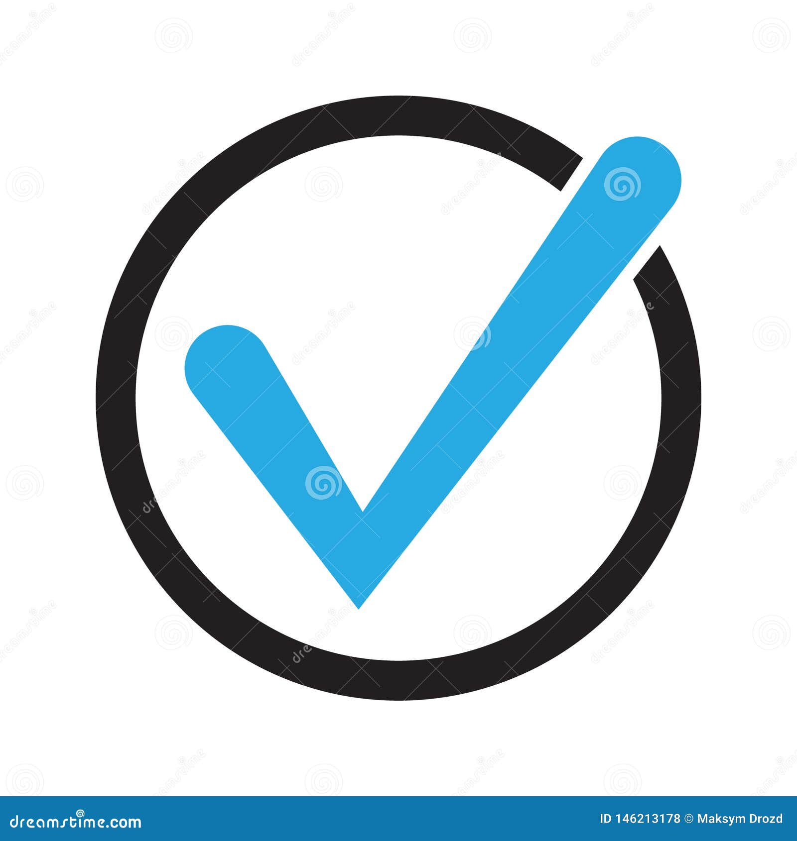 Tick Icon Vector Symbol, Checkmark Isolated on White Background ...