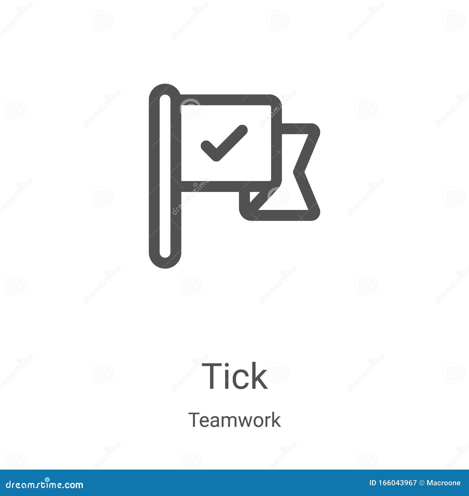 Tick Icon Vector from Teamwork Collection. Thin Line Tick Outline Icon ...