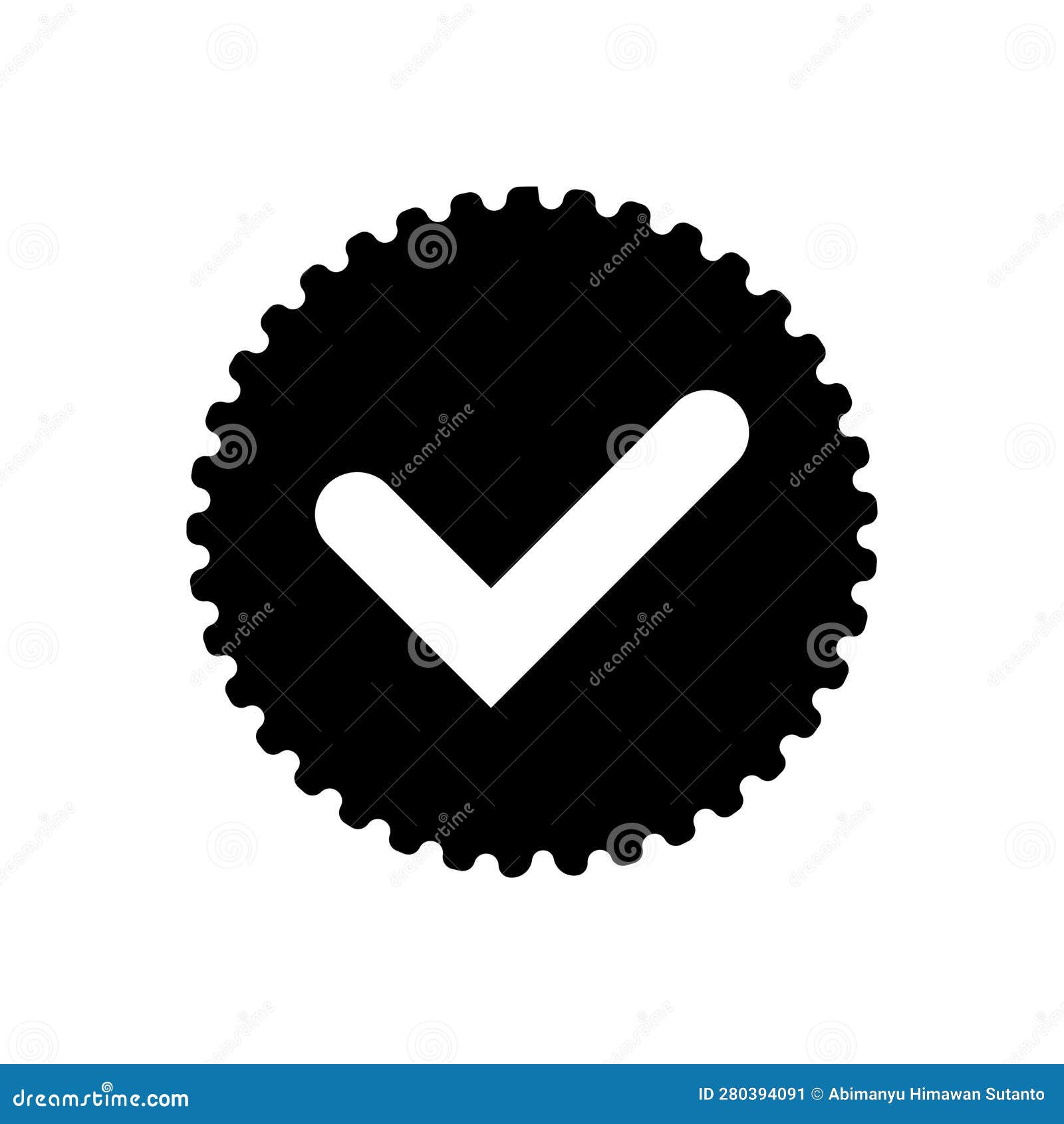 Tick icon vector stock vector. Illustration of select - 280394091