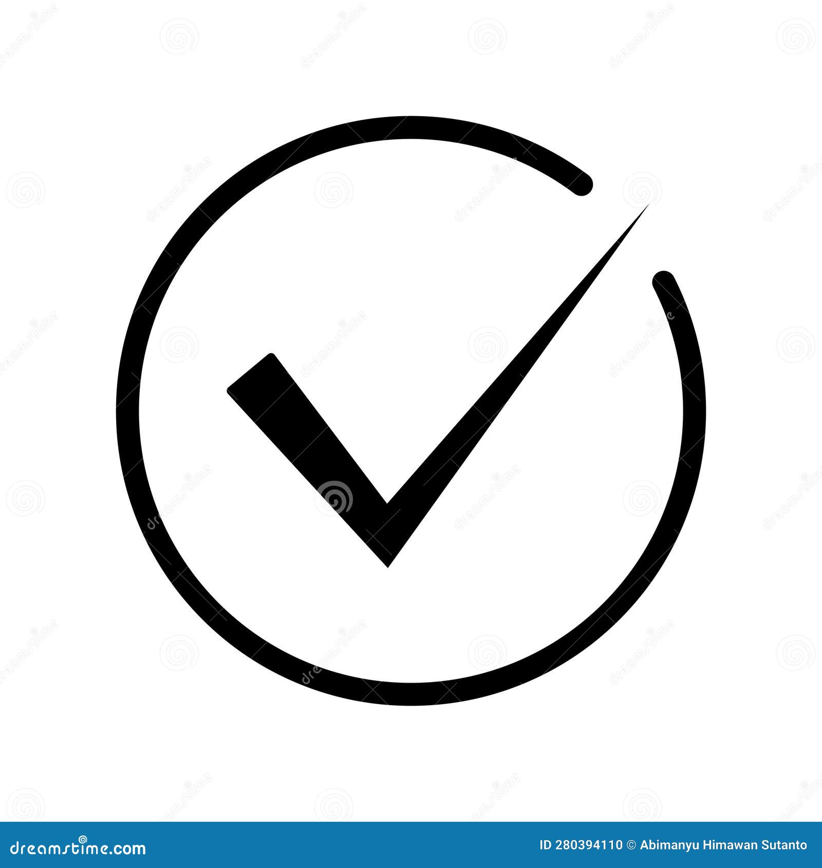 Tick icon vector stock vector. Illustration of good - 280394110