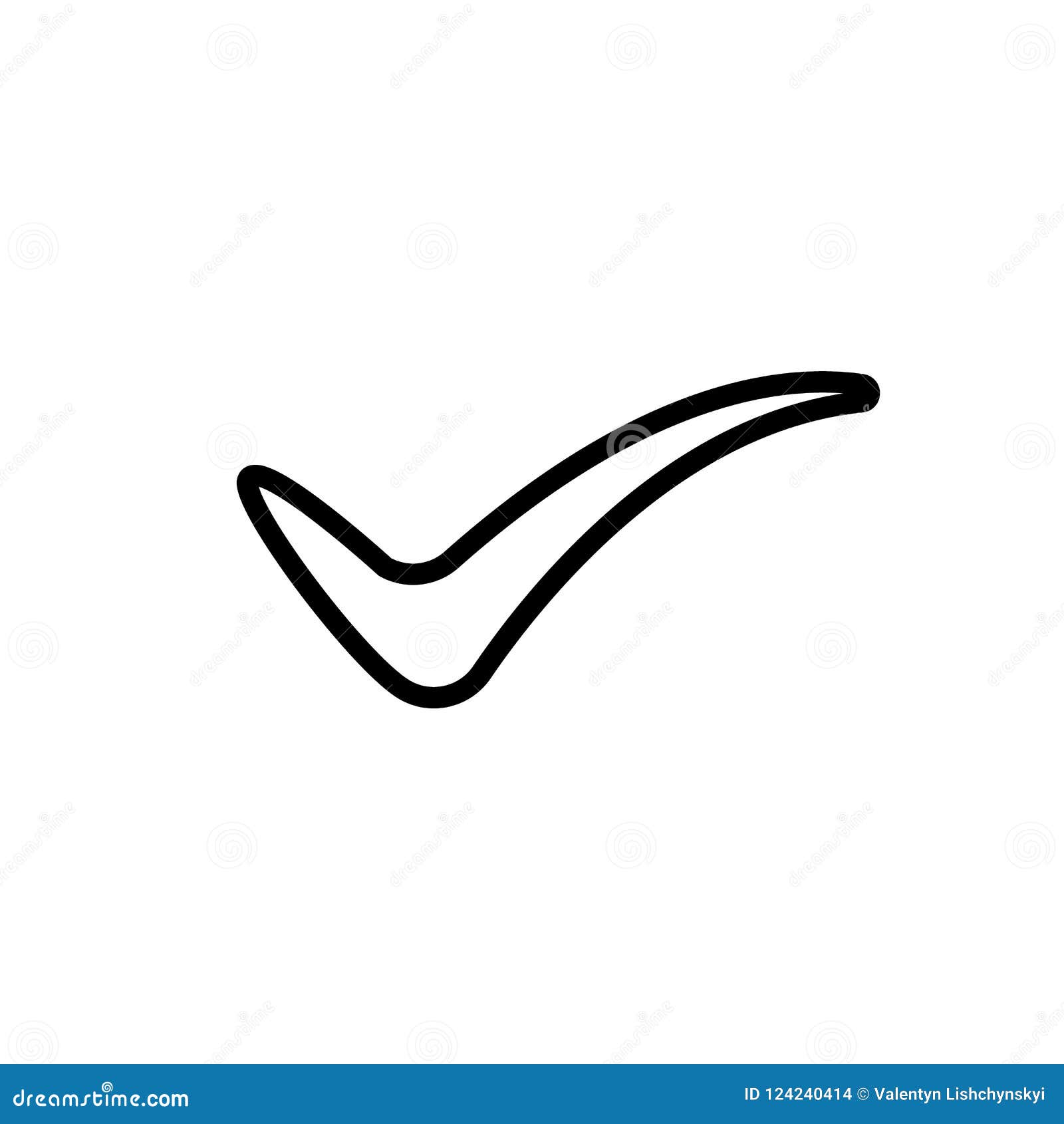 Tick Icon. Vector Icon on White Background. Simple Flat Illustration ...