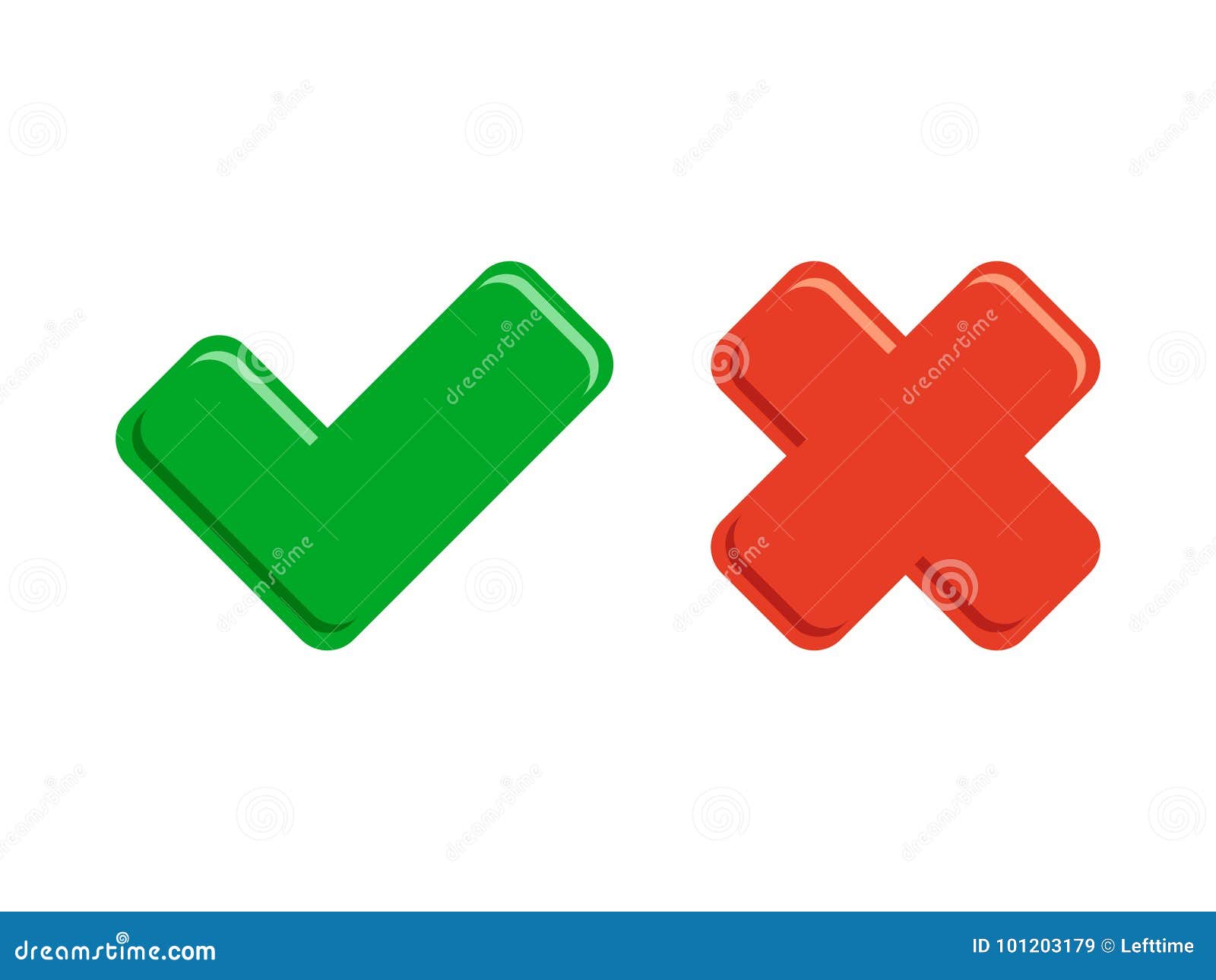Check Box Button - Check Mark Sign - Colorful Vector Icons - Isolated ...