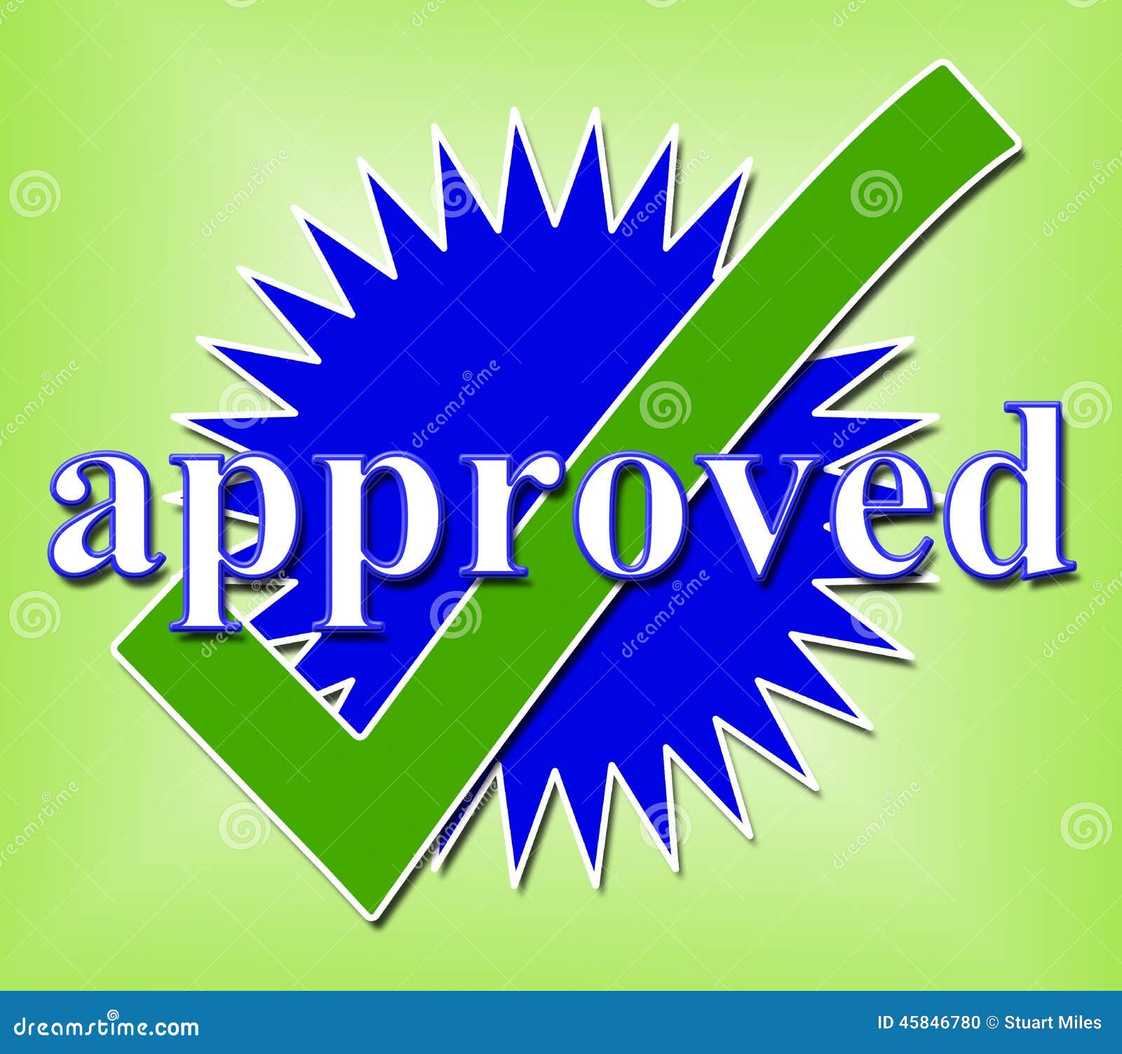 Tick Indicates Approval Checkmark and Aprobado Confirmó Stock de ...