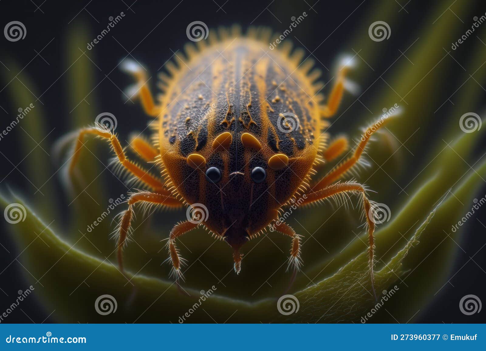 Tick Insect Macro Closeup Generative AI Stock Illustration ...