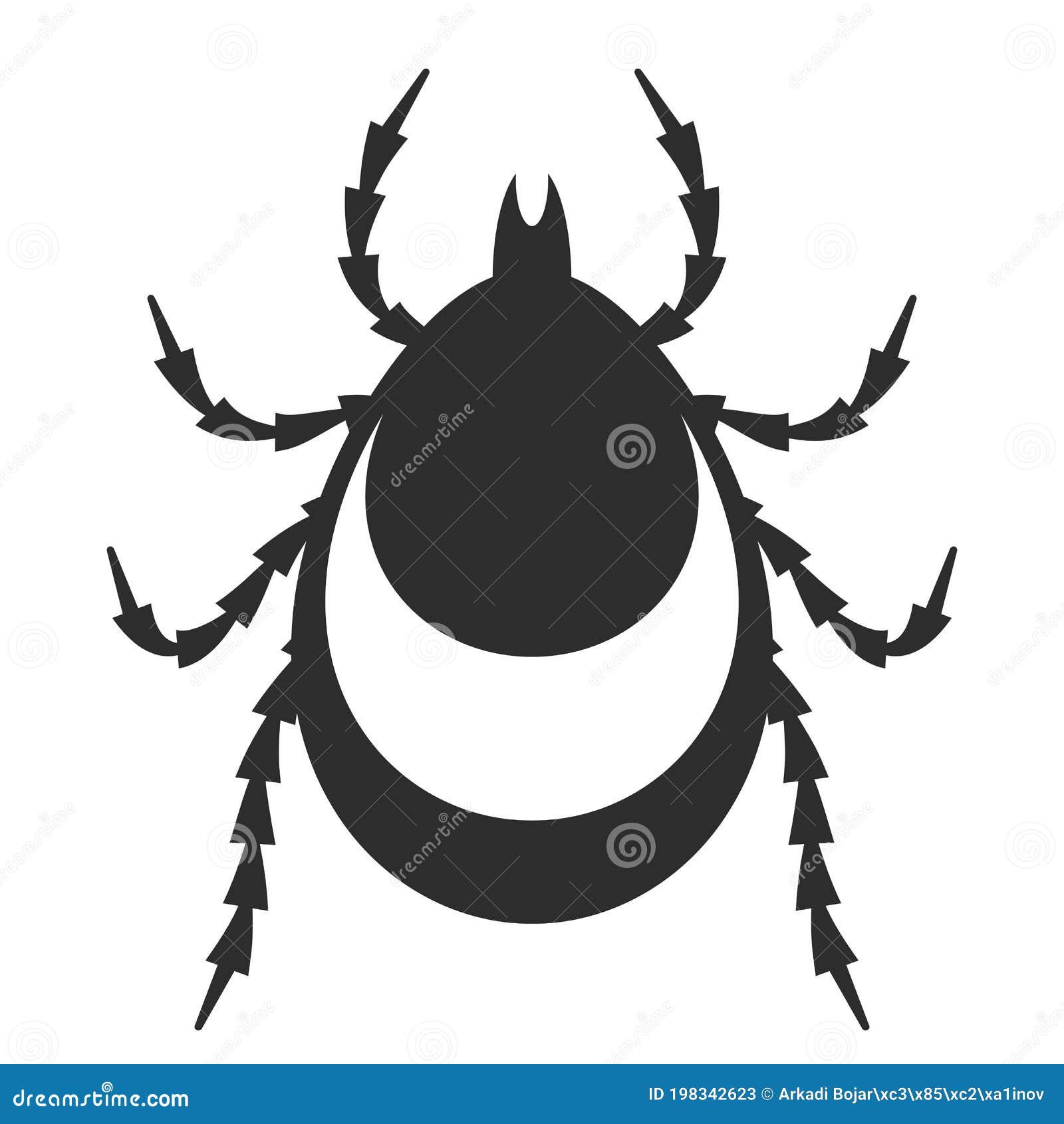 Tick Insect Cartoon Vector | CartoonDealer.com #53556363