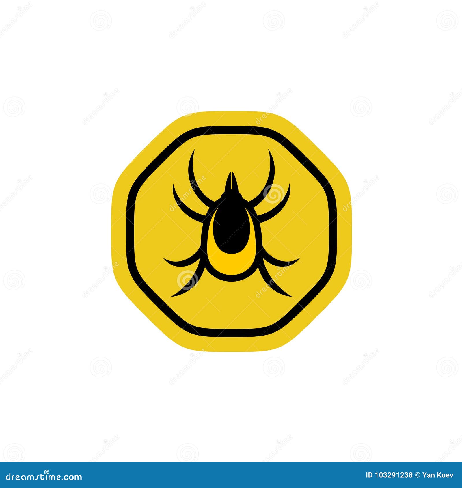 Tick insect vector stock vector. Illustration of isolated - 103291238