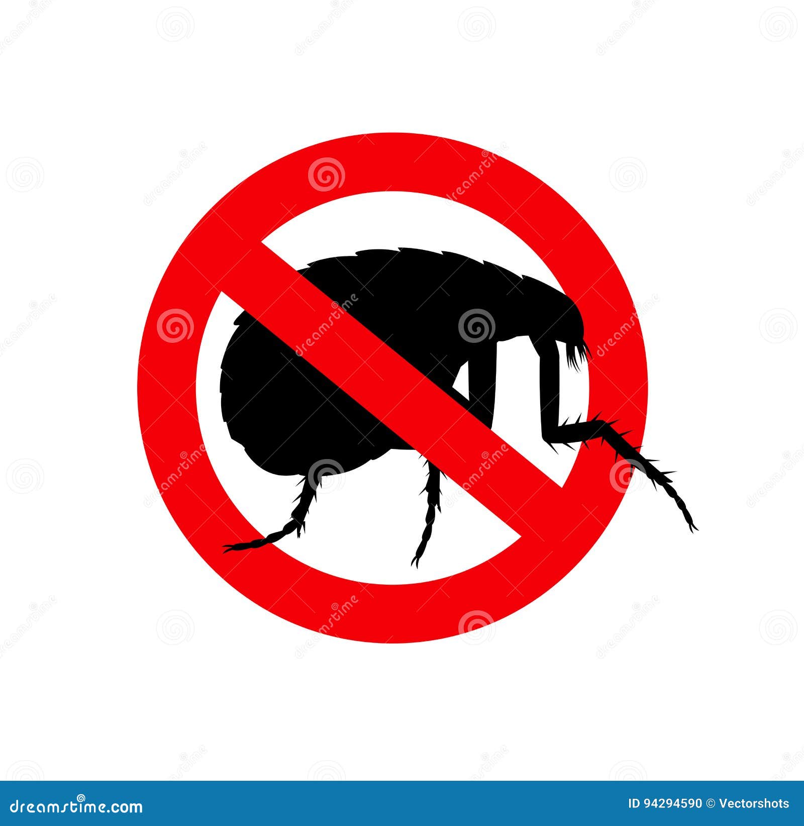 Tick Insects Forbidden Symbol Stock Vector - Illustration of biology ...