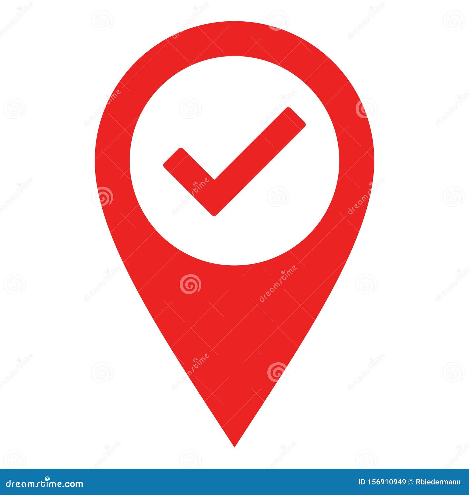 Tick and Location Pin As Vector Illustration Stock Vector ...