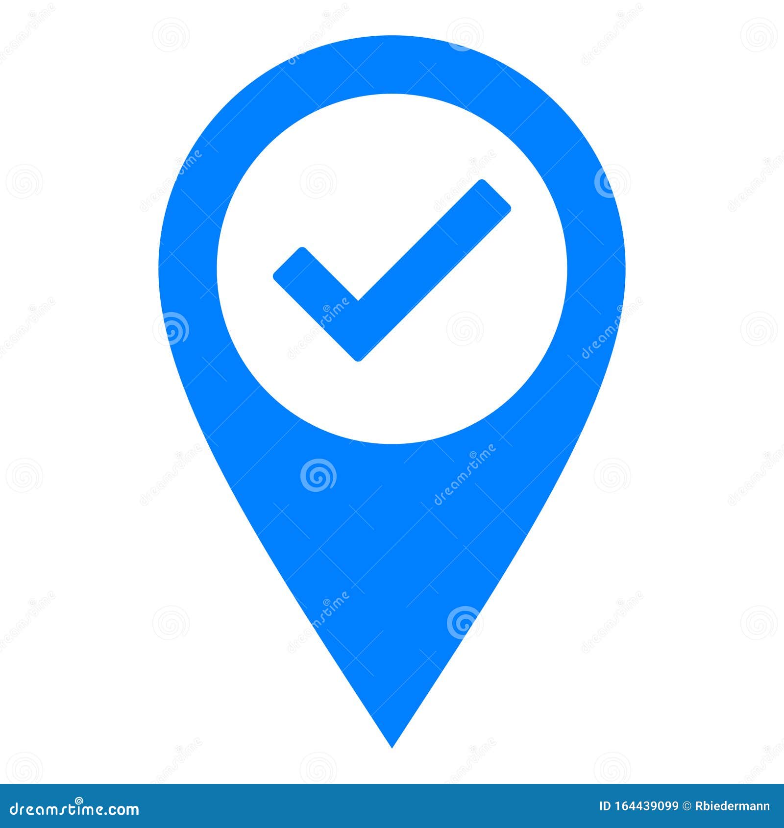 Tick and Location Pin As Vector Illustration Stock Vector ...