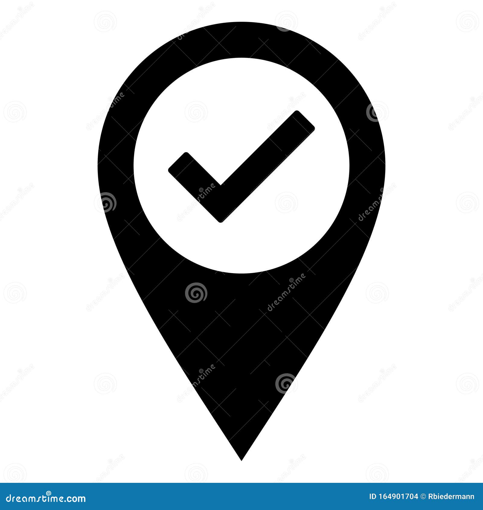 Tick and Location Pin As Vector Illustration Stock Vector ...