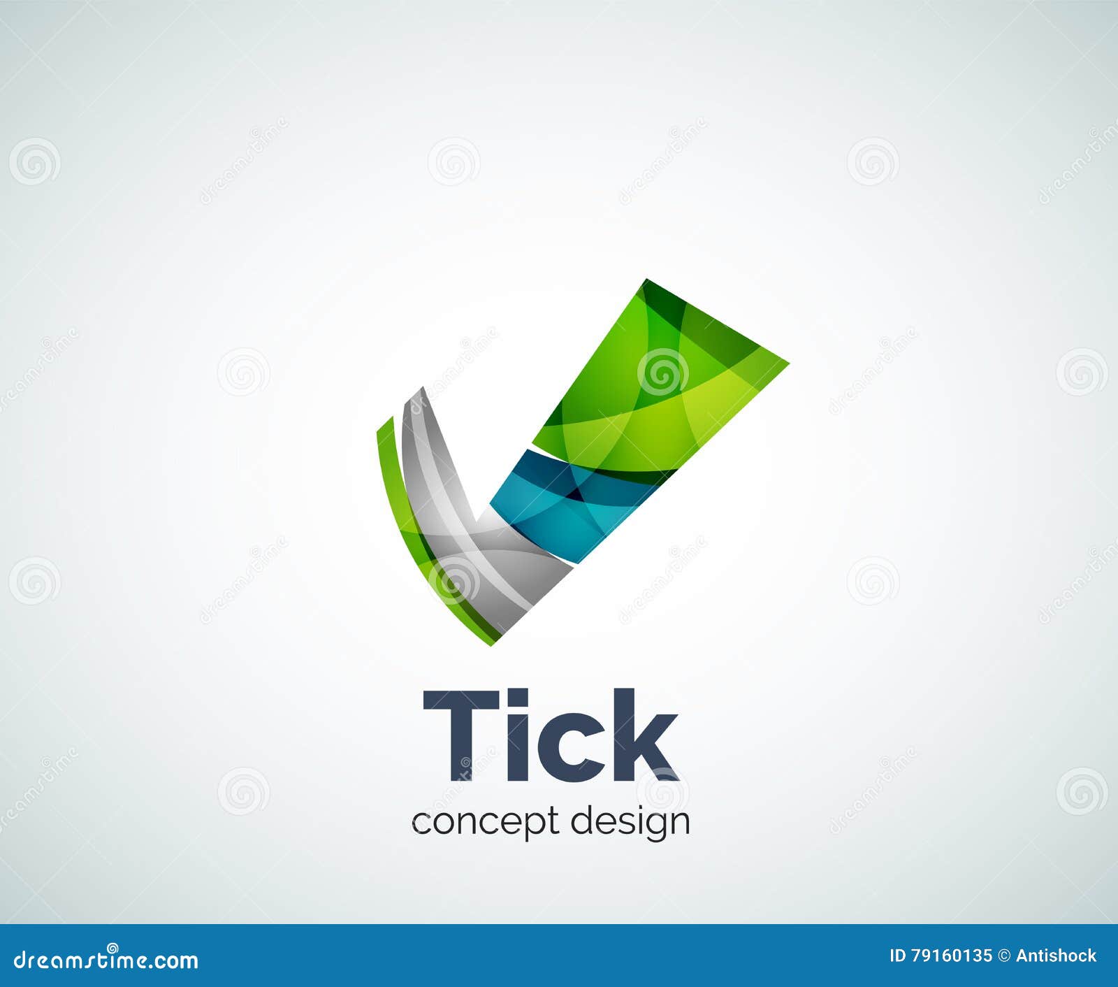 Tick logo template stock vector. Illustration of glossy - 79160135