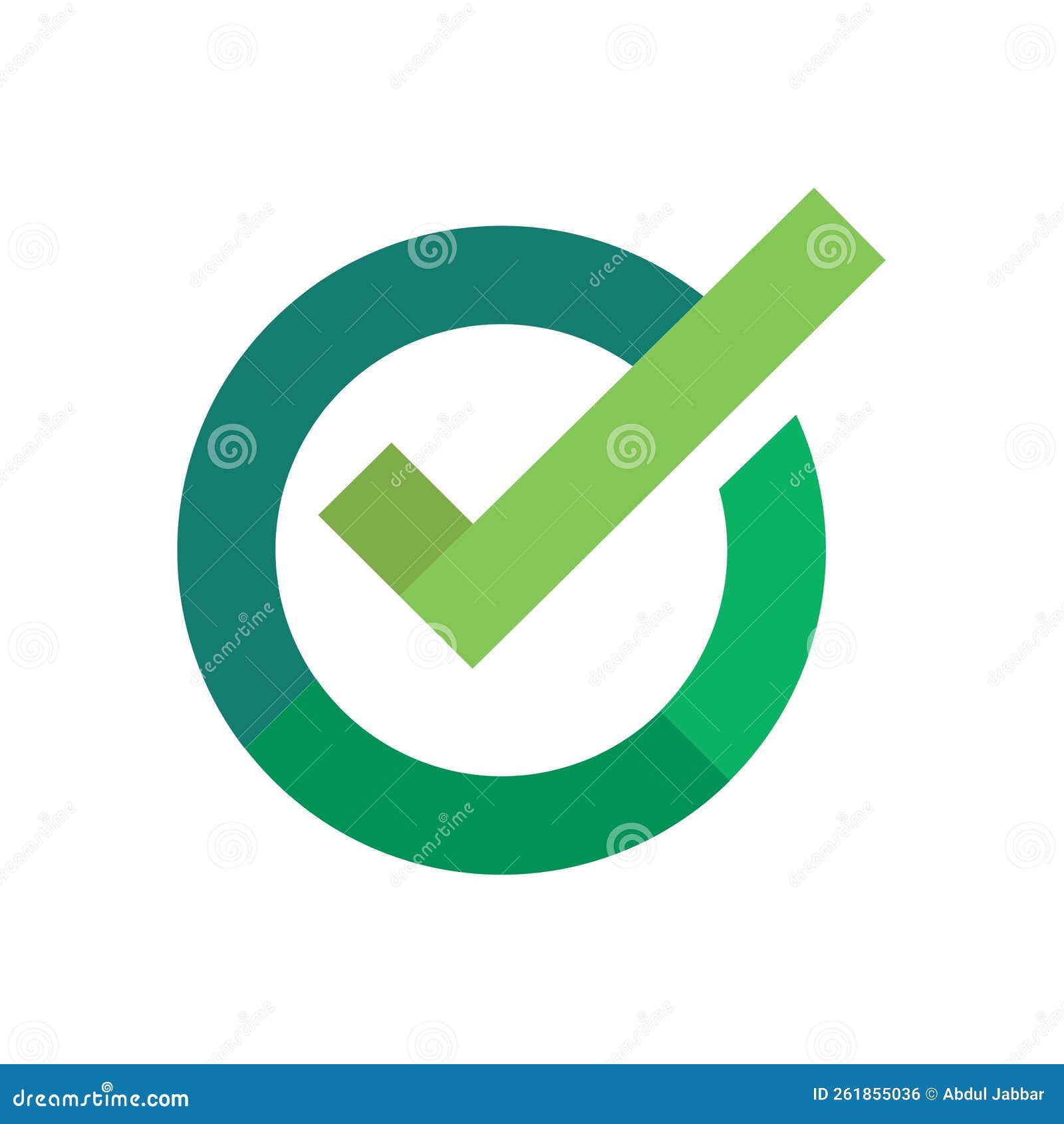 Tick mark in the circle stock illustration. Illustration of diagram ...