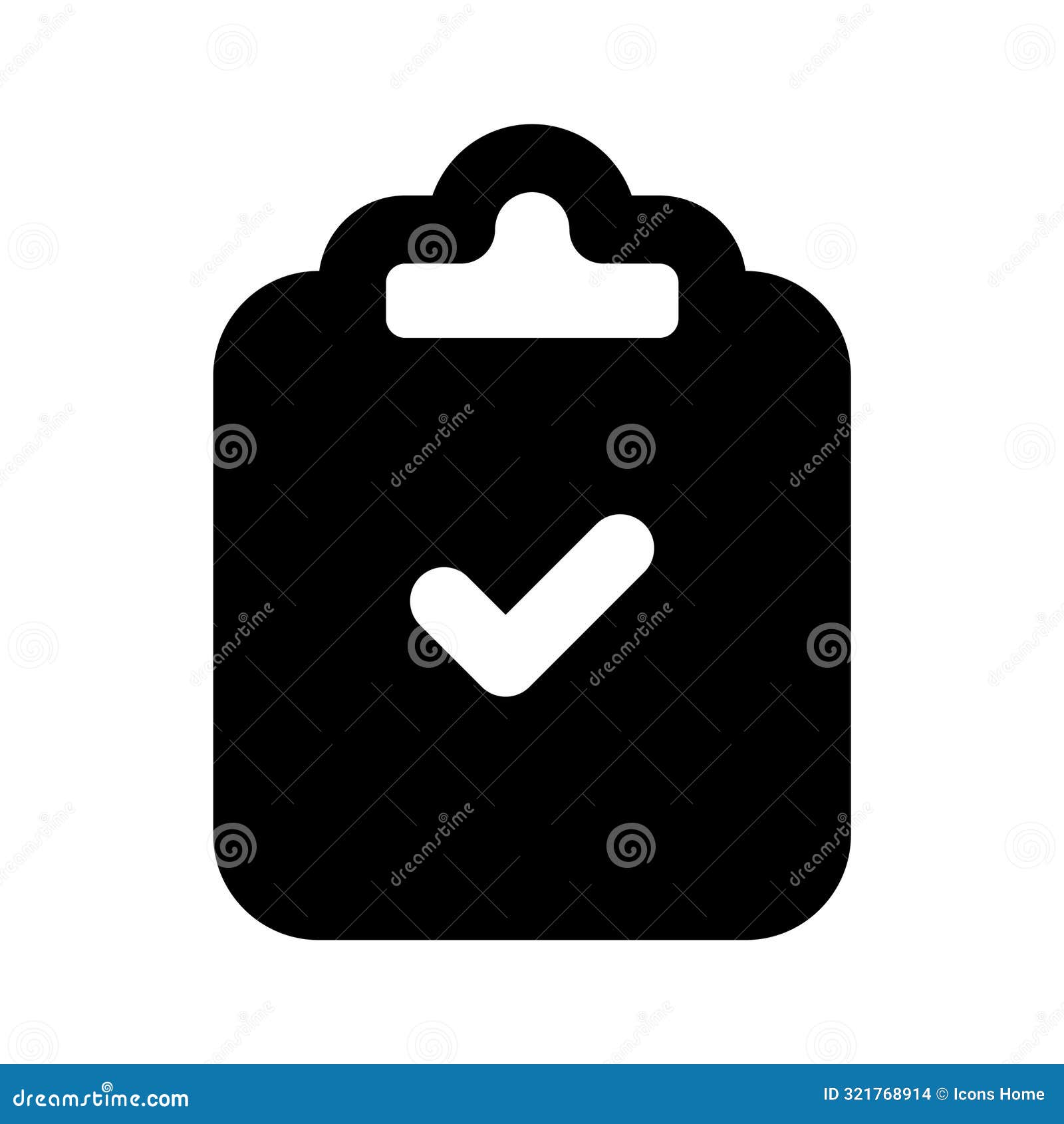 Tick Mark on Clipboard, Icon of Completed Task, Editable Design Stock ...