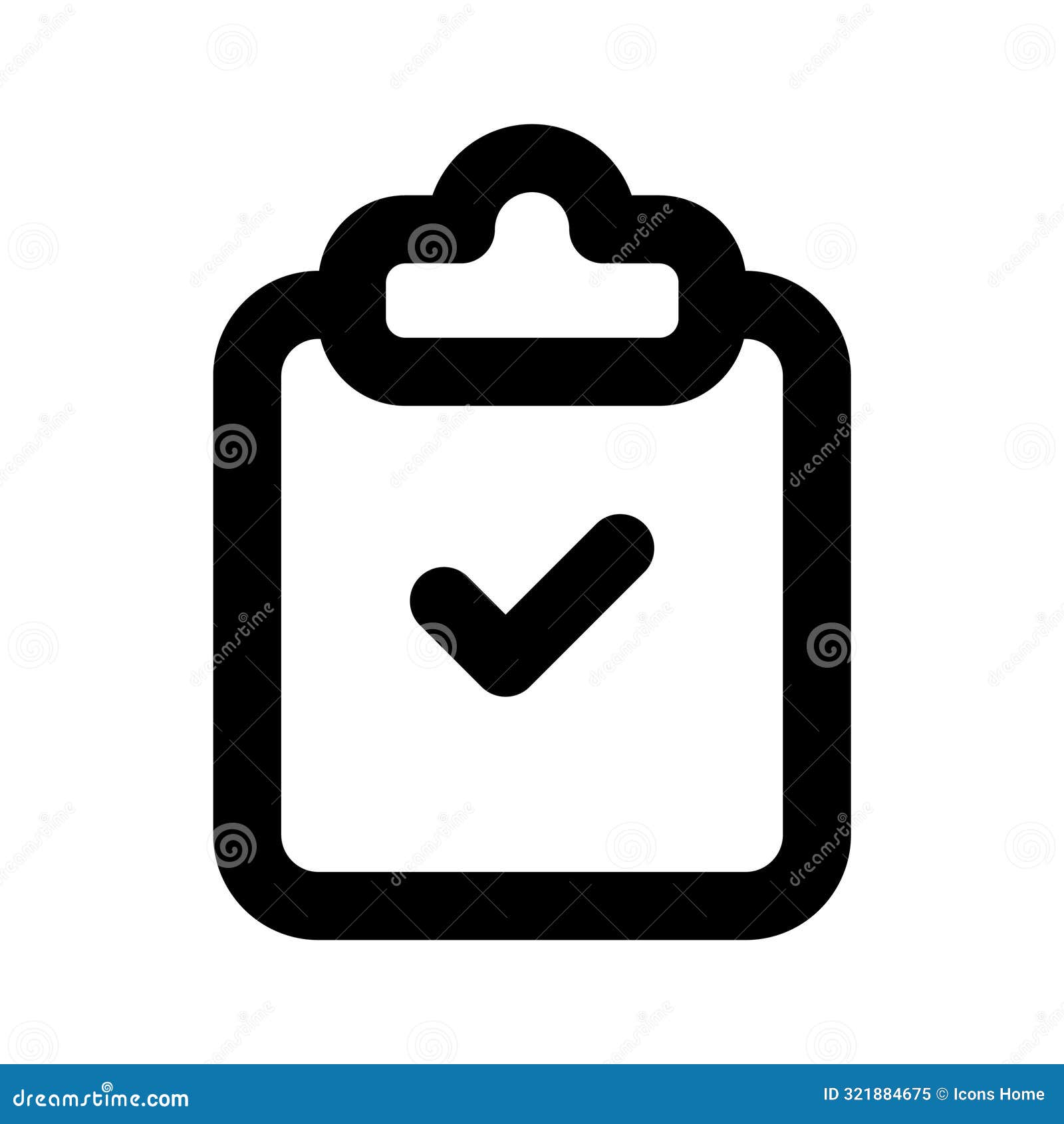 Tick Mark on Clipboard, Icon of Completed Task, Editable Design Stock ...
