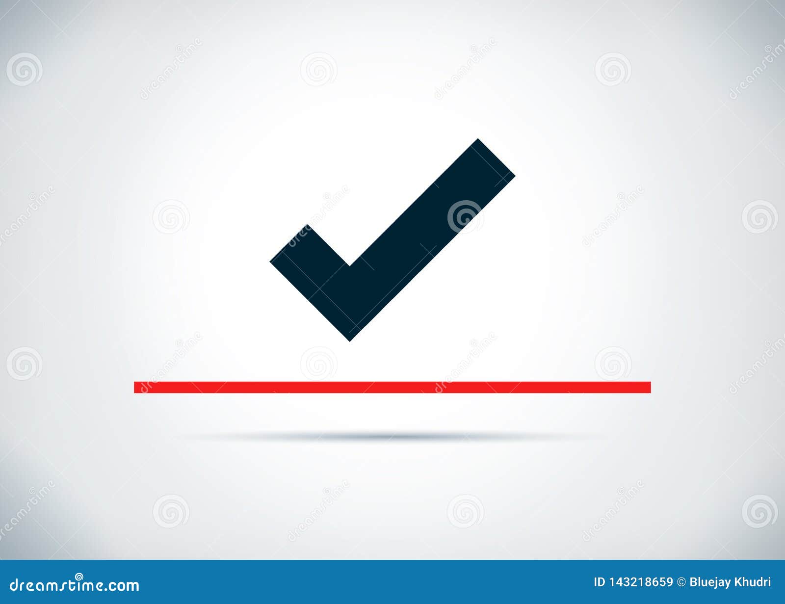 Tick Mark Icon Abstract Flat Background Design Illustration Stock ...