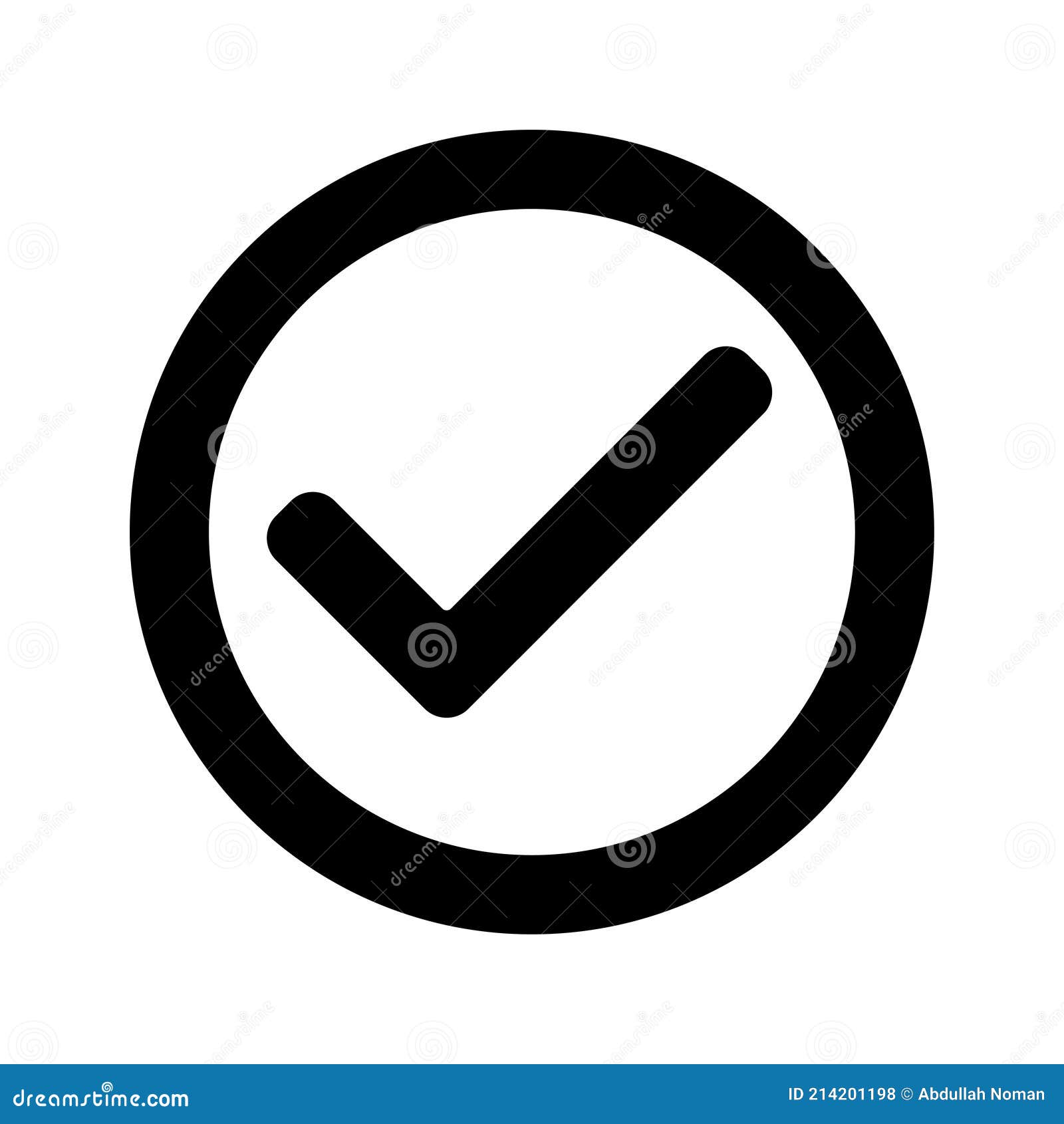 Tick mark icon design stock vector. Illustration of accept - 214201198
