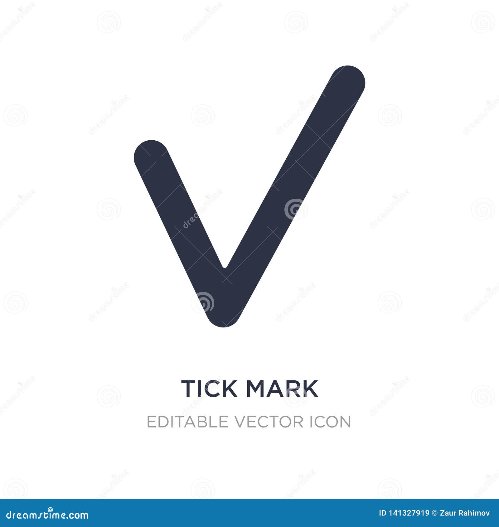 Tick Mark Icon on White Background. Simple Element Illustration from UI ...