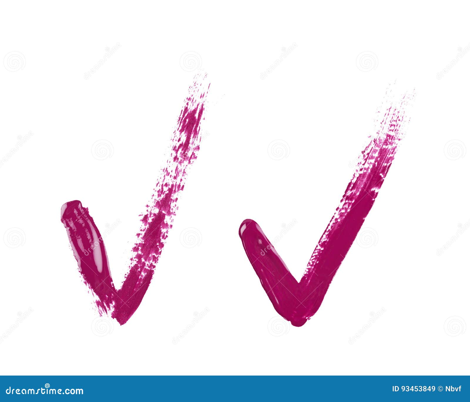 Tick Mark Made with a Paint Stroke Stock Image - Image of isolated ...