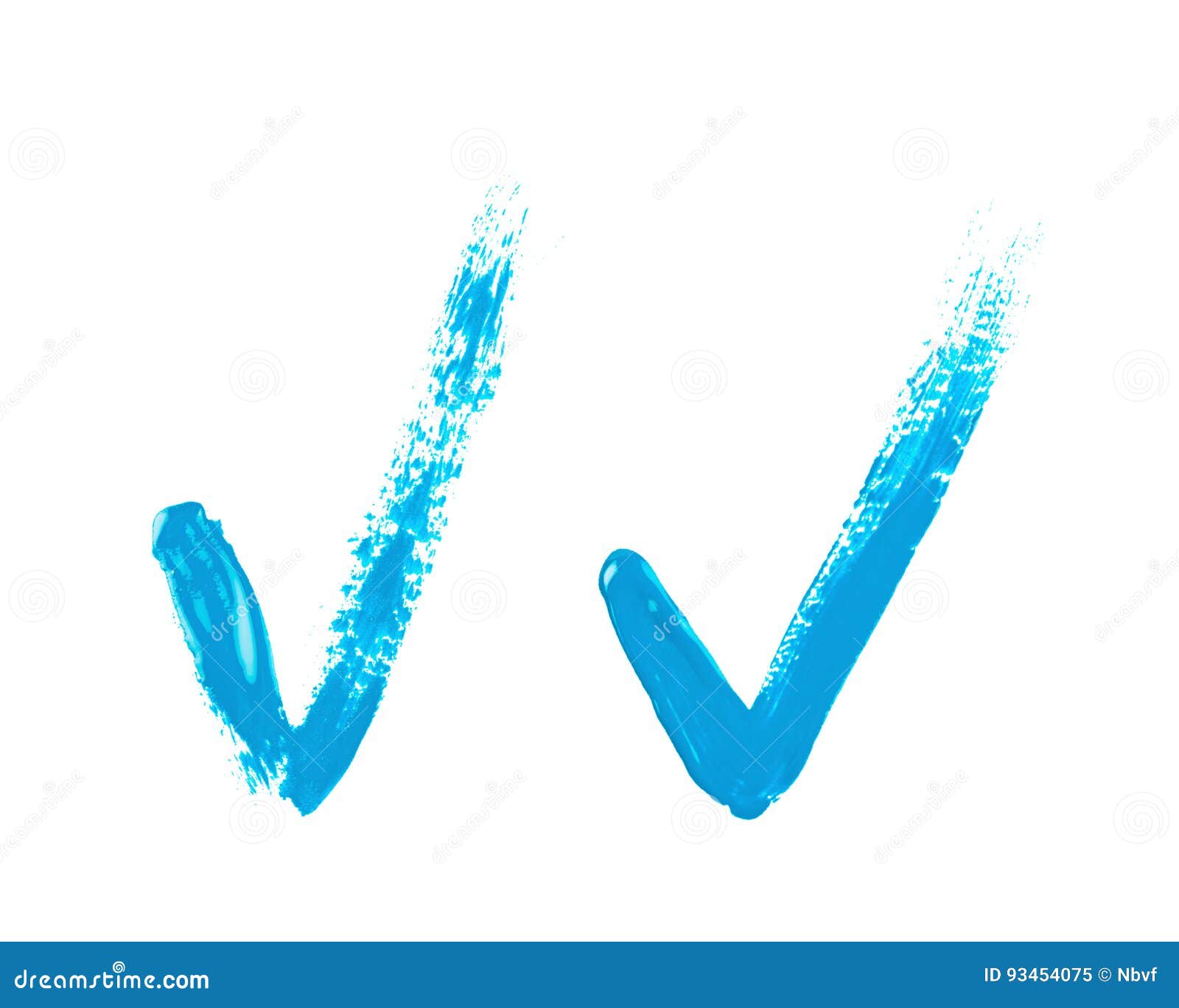 Tick Mark Made with a Paint Stroke Stock Image - Image of grungy ...